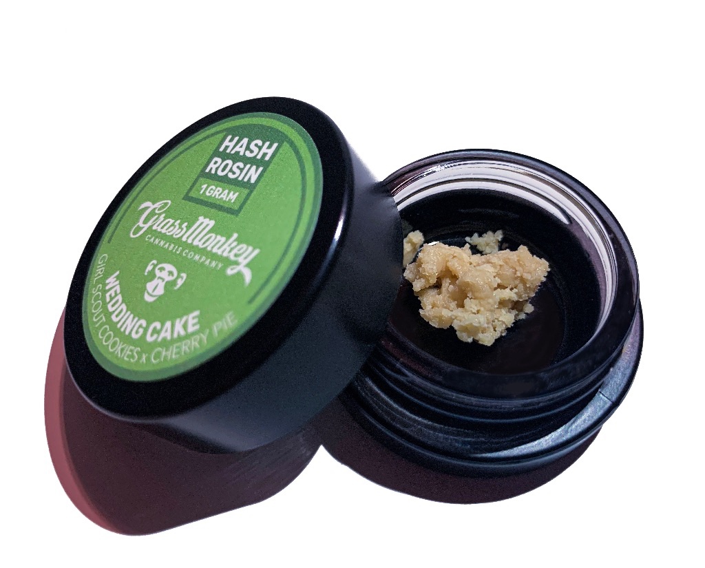 Grass Monkey Cannabis Company: Wedding Cake Hash Rosin 1g | Leafly