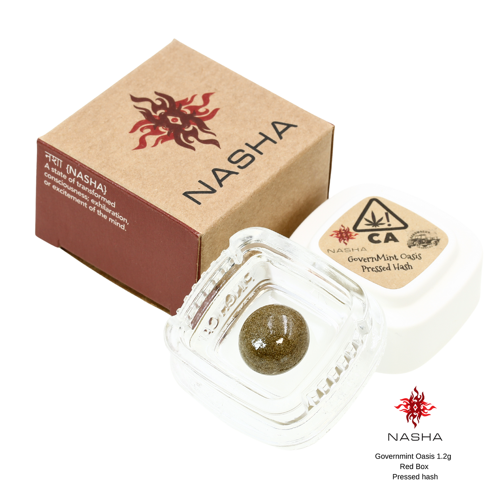NASHA: GovernMint Oasis 1.2g Red Pressed Hash (Bandwagon Gardens) | Leafly