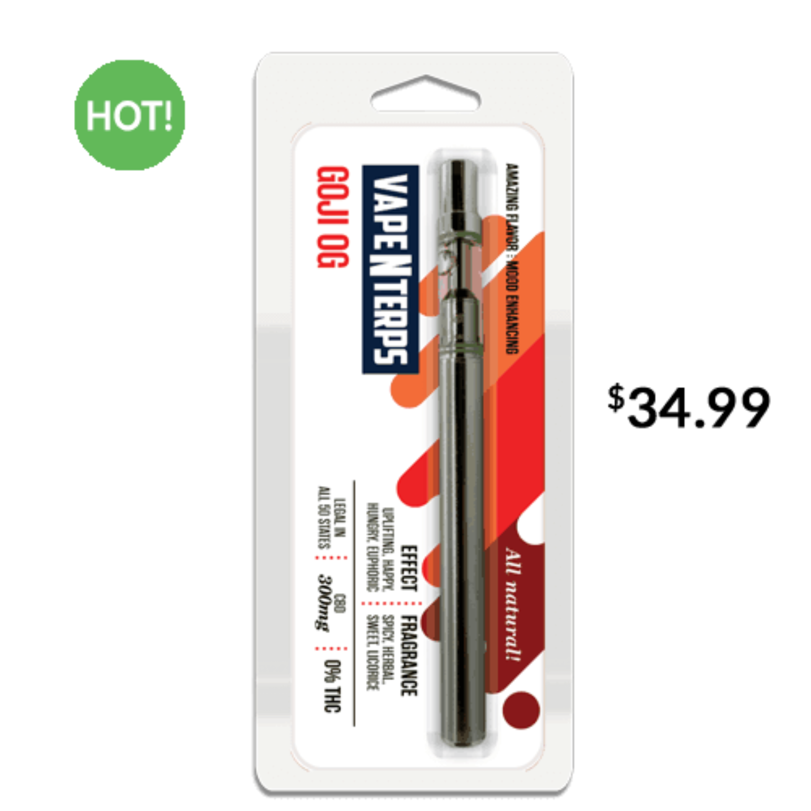 VapeNterps: 300mg CBD Goji OG Vape Pen | Leafly