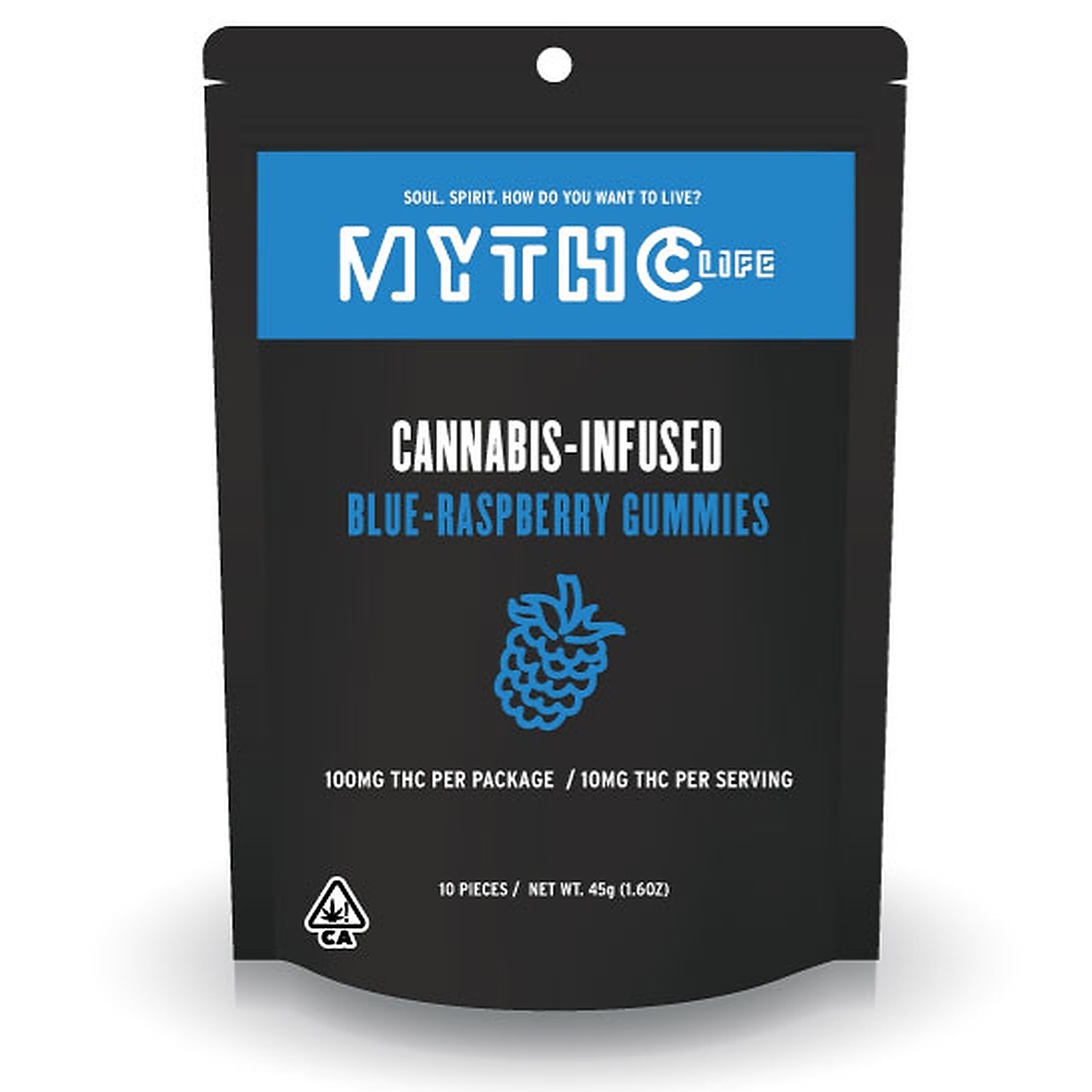 Mythc Life: Gummie- Blue Raspberry 100mg THC | Leafly