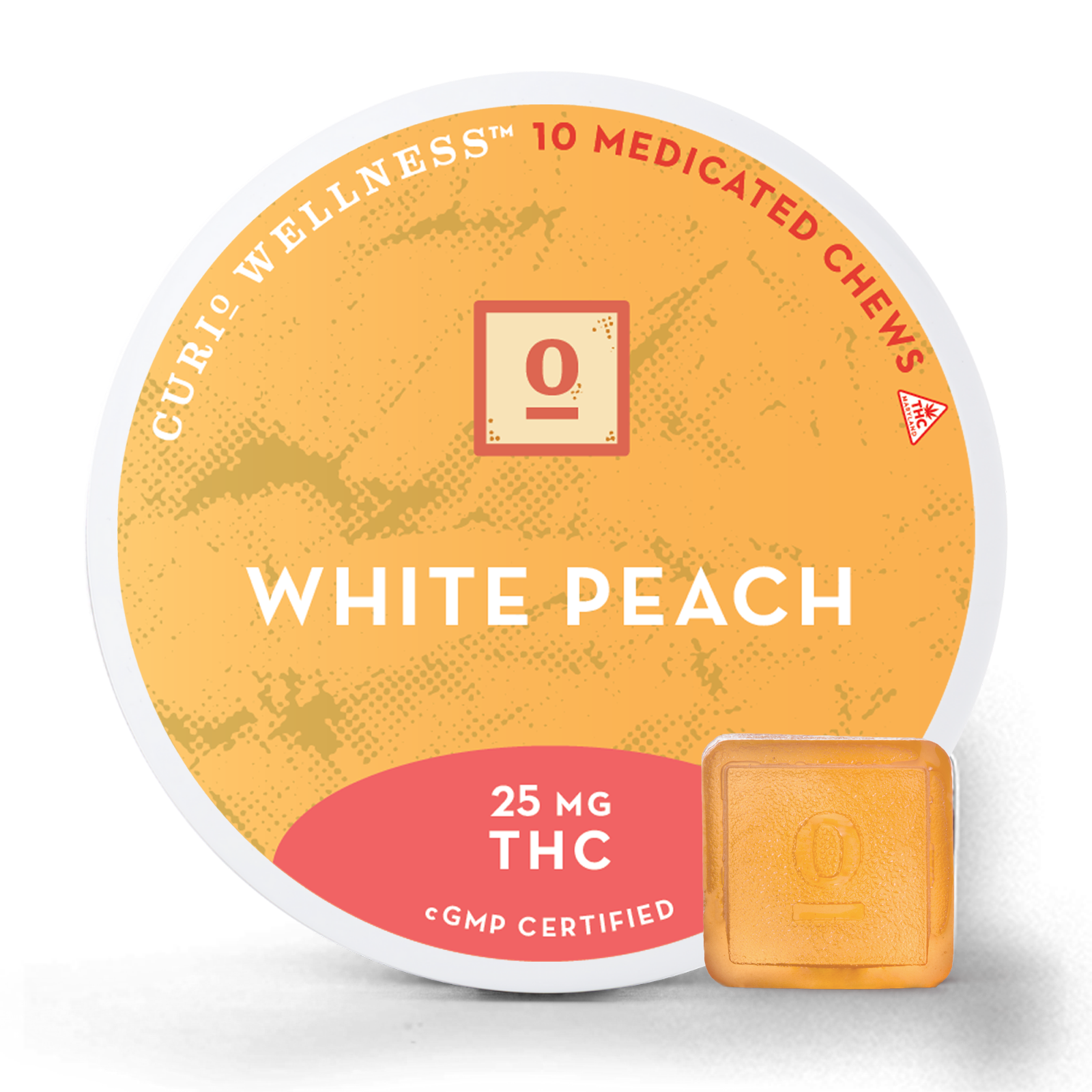Curio Wellness: White Peach Chews | 250mg | 10pk | Leafly