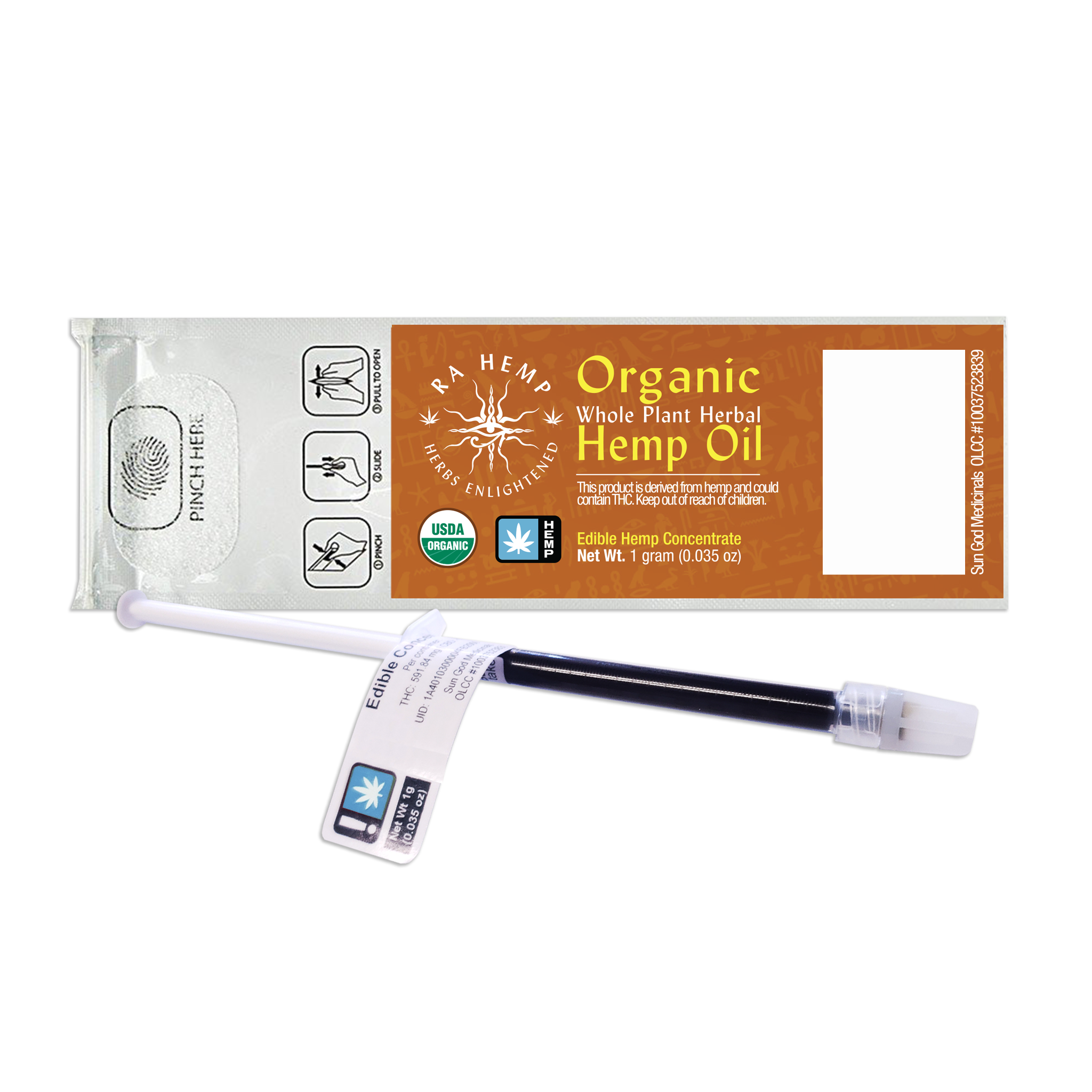 Sun God Medicinals: Ra Hemp Whole Plant Hemp Oil - 1g - Certifeid ...