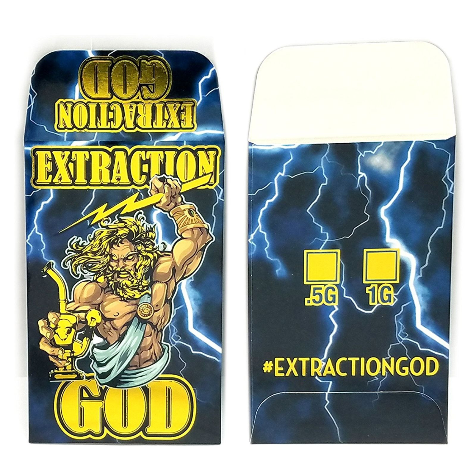 Shatter Labels: 50 Premium EXTRACTION GOD Foil Glossy Extract Coin ...
