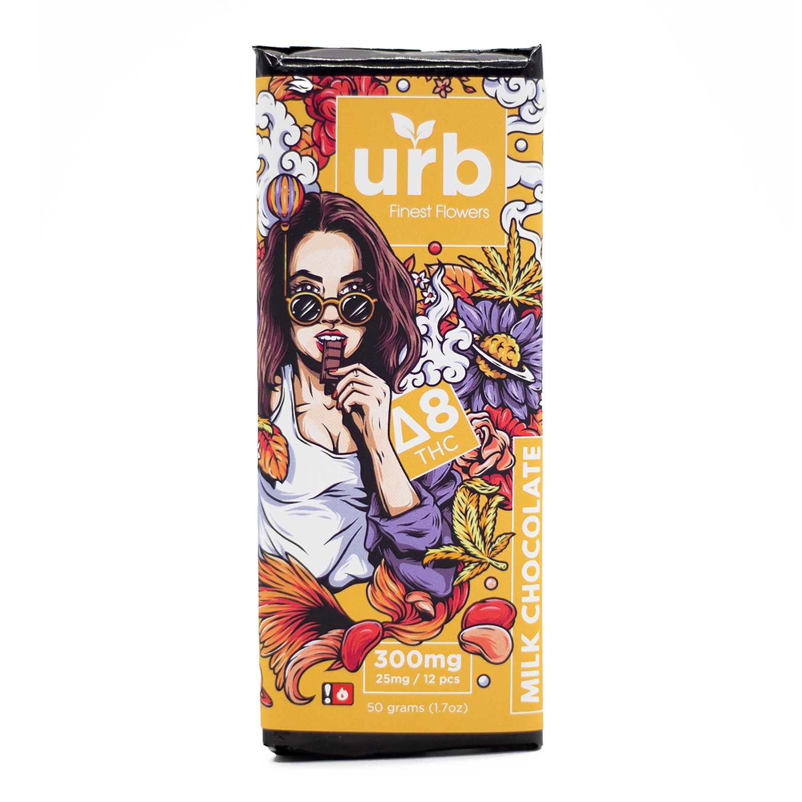 Urb Finest Flowers: Milk Chocolate Delta 8 THC Chocolate 300 MG | Leafly