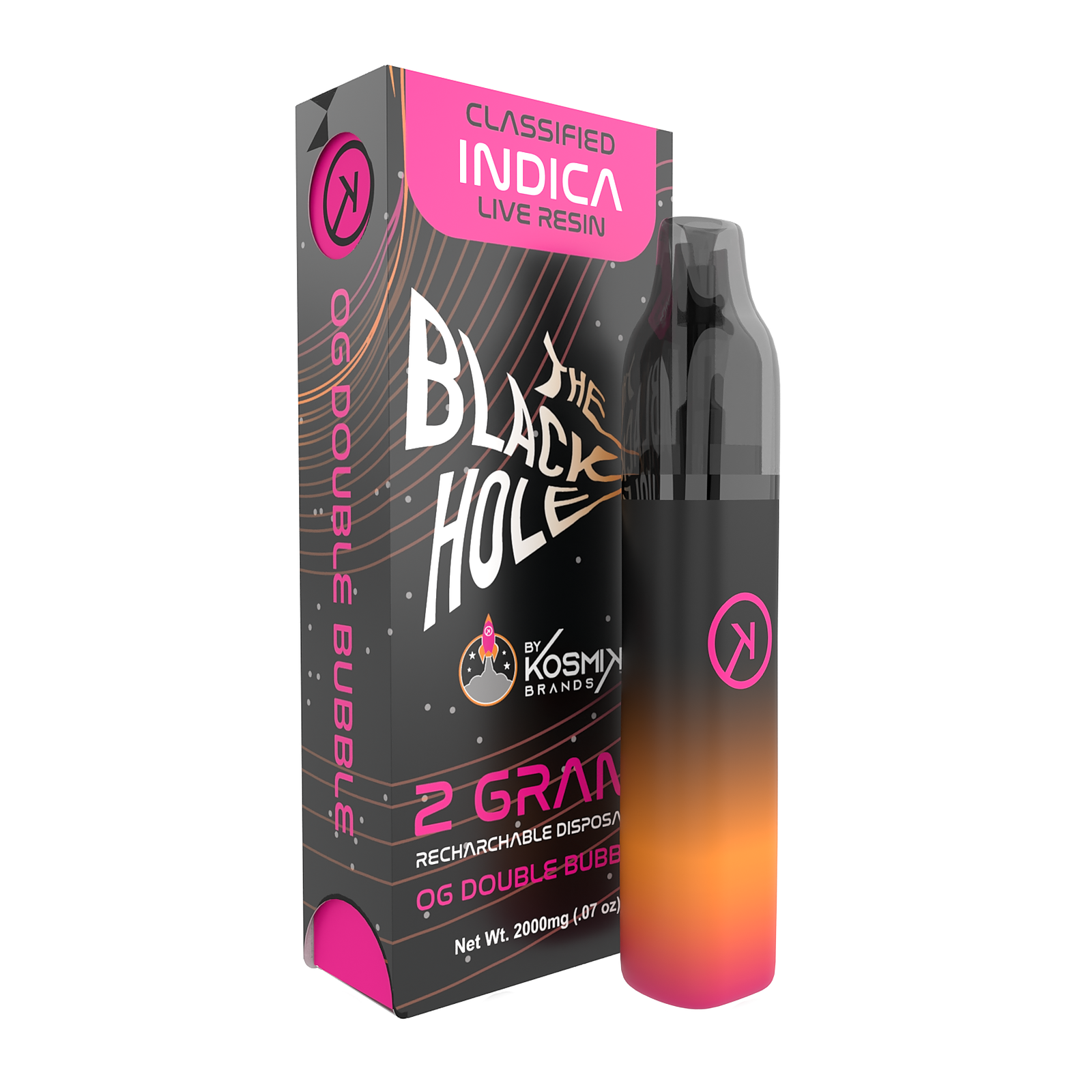 Kosmik Brands: Live Resin Black Hole Pink Disposable Vape Pen | Leafly