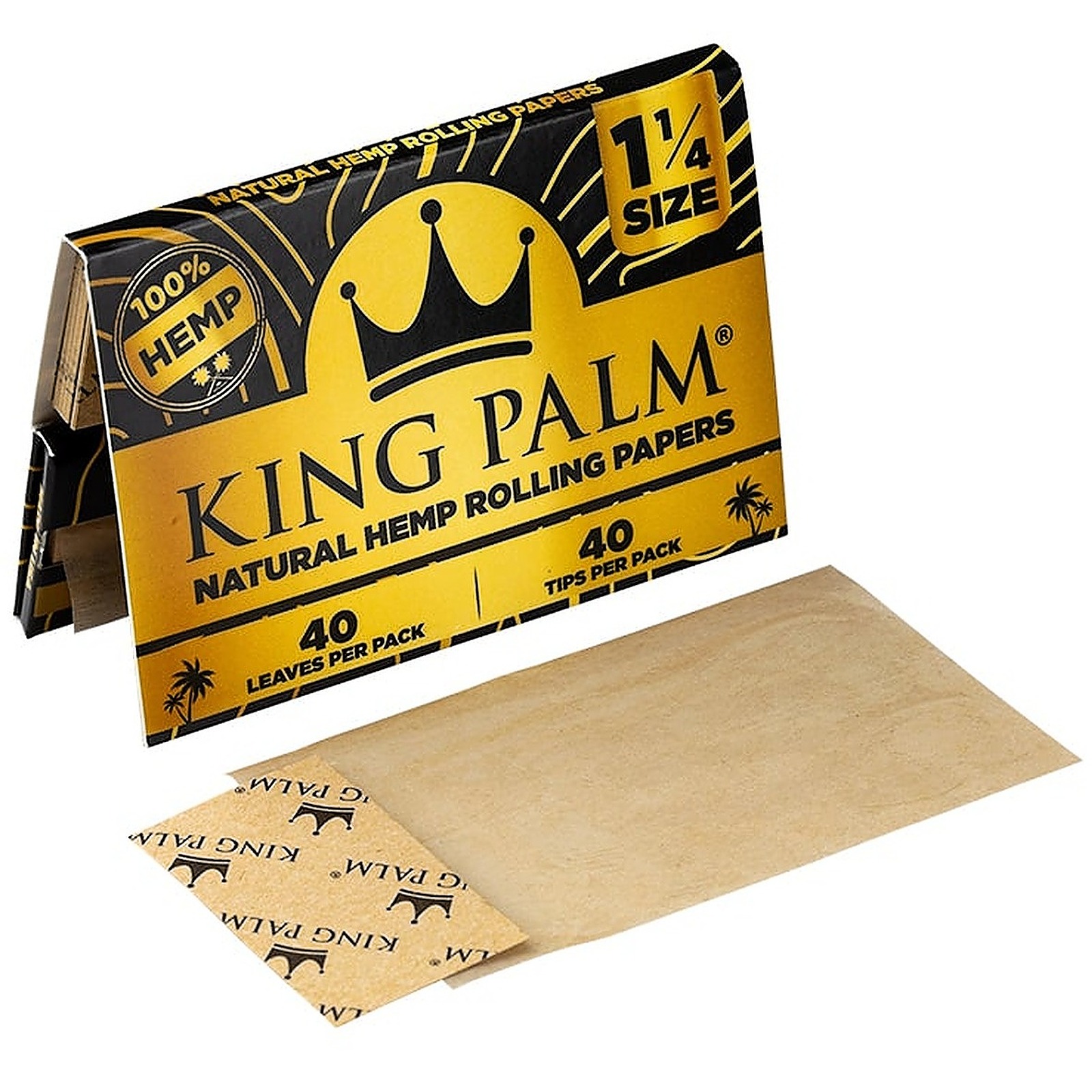 King Palm: King Palm Natural Hemp Rolling Papers 1 1/4 Size | Leafly