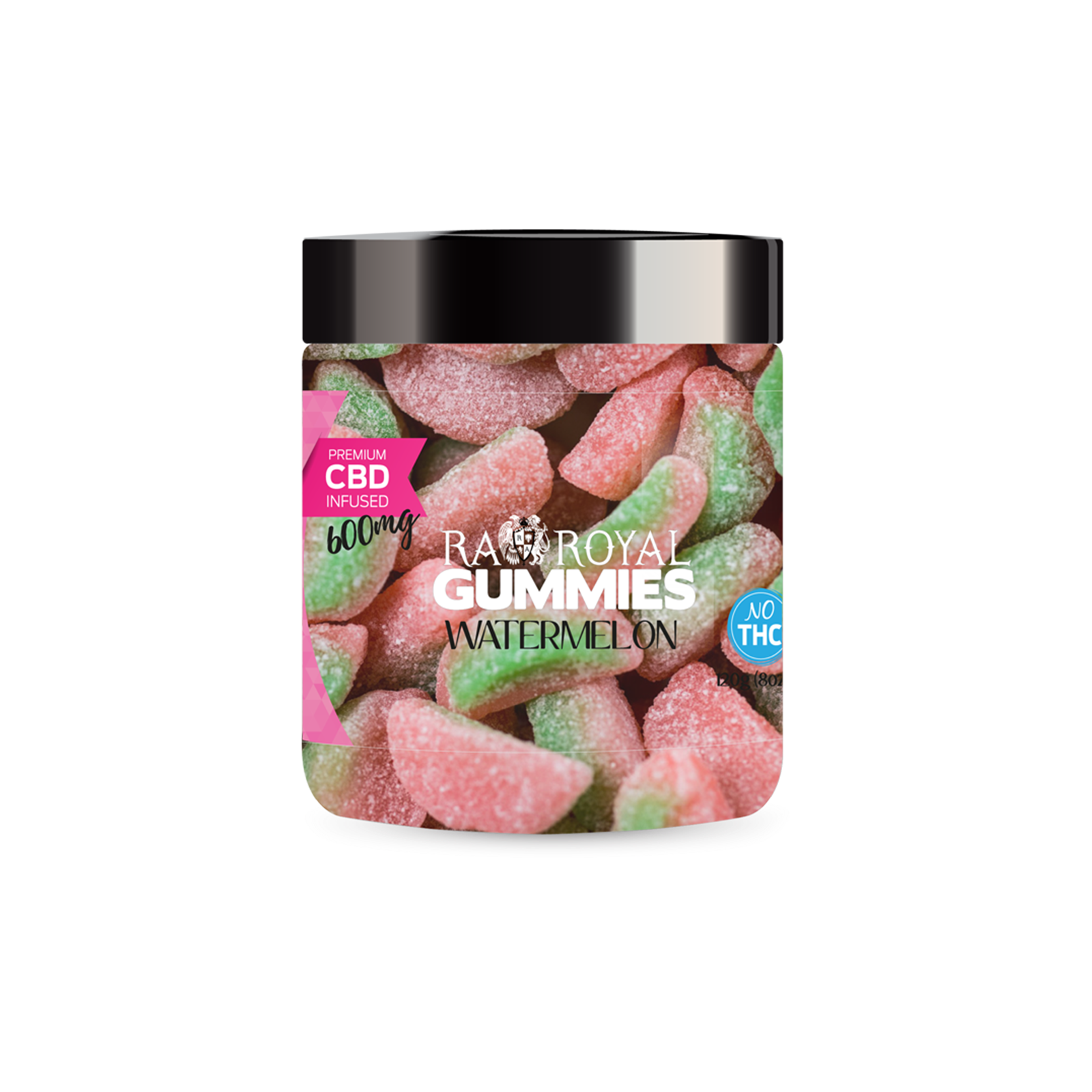 RA Royal: R.A. Royal Gummies: CBD Watermelon Gummy Jar (600 MG) | Leafly