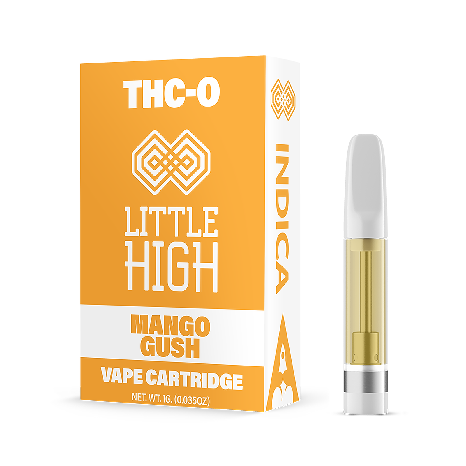 Little High: Little High - THC-O Indica - Mango Gush - 1 Gram Cart | Leafly
