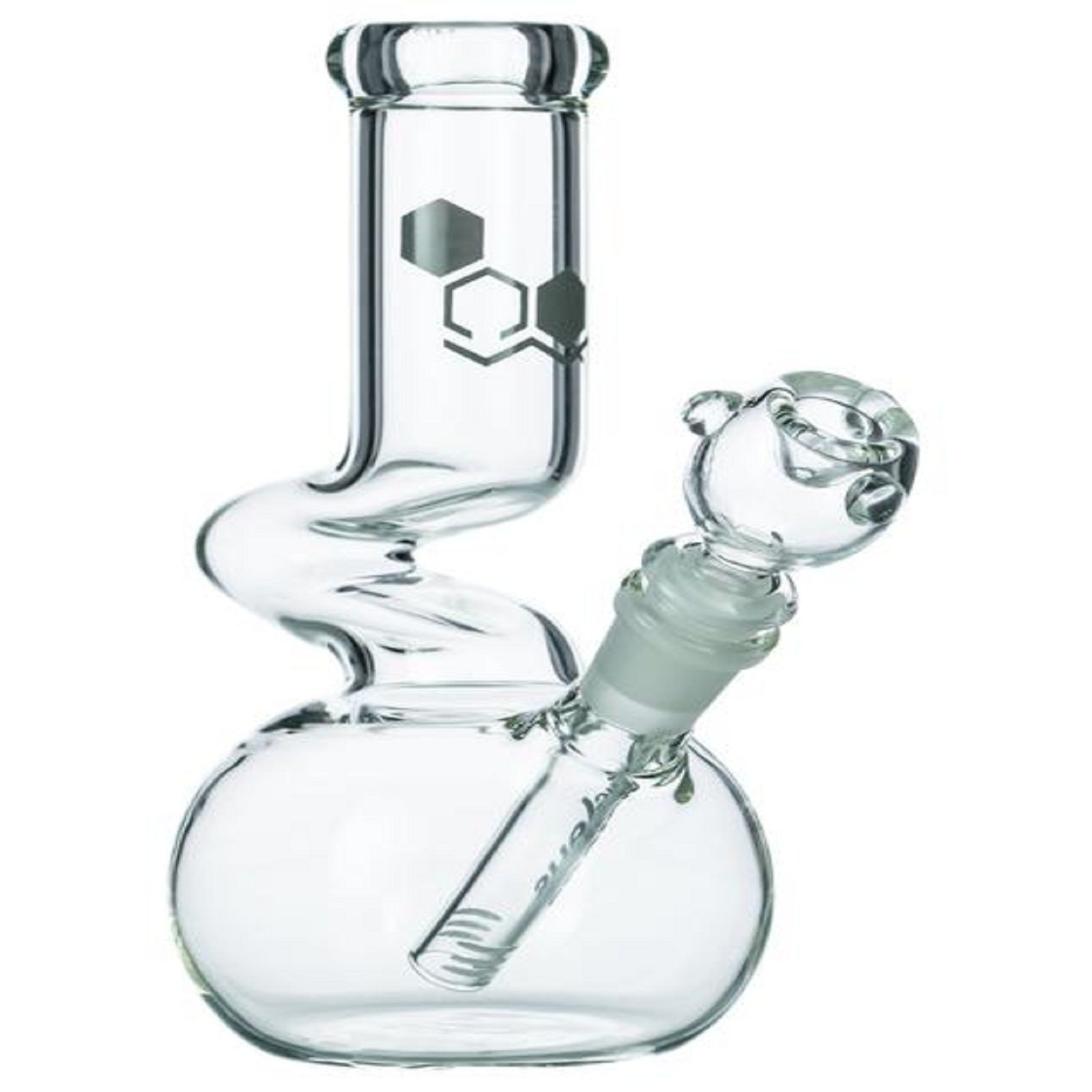 Stash Lab Technologies: 8" Clear Glass Bubble Beaker with Angled Neck ...