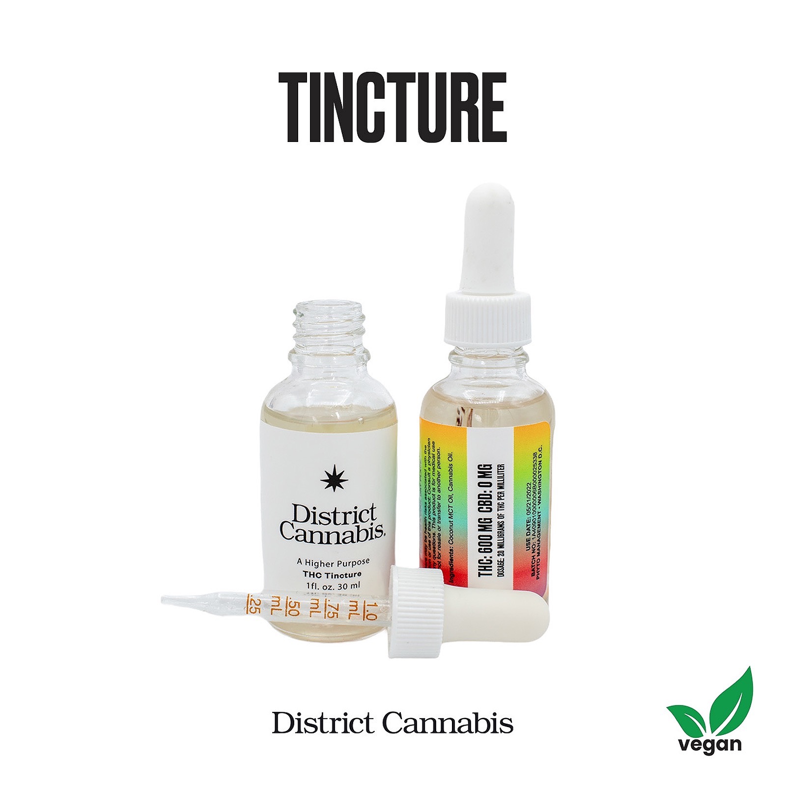 District Cannabis: Tincture 2:1 -600mg | Leafly