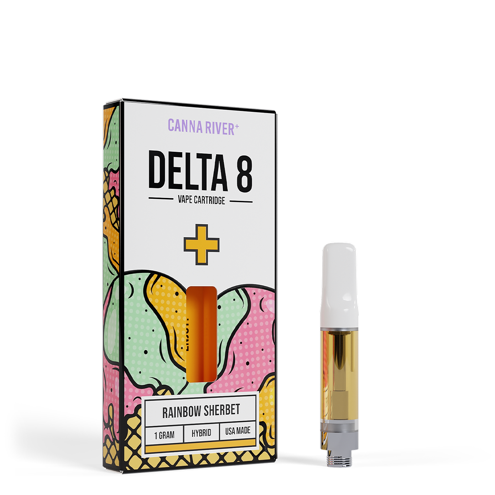 Canna River: D8 Cartridge - Rainbow Sherbet / 1 Gram | Leafly