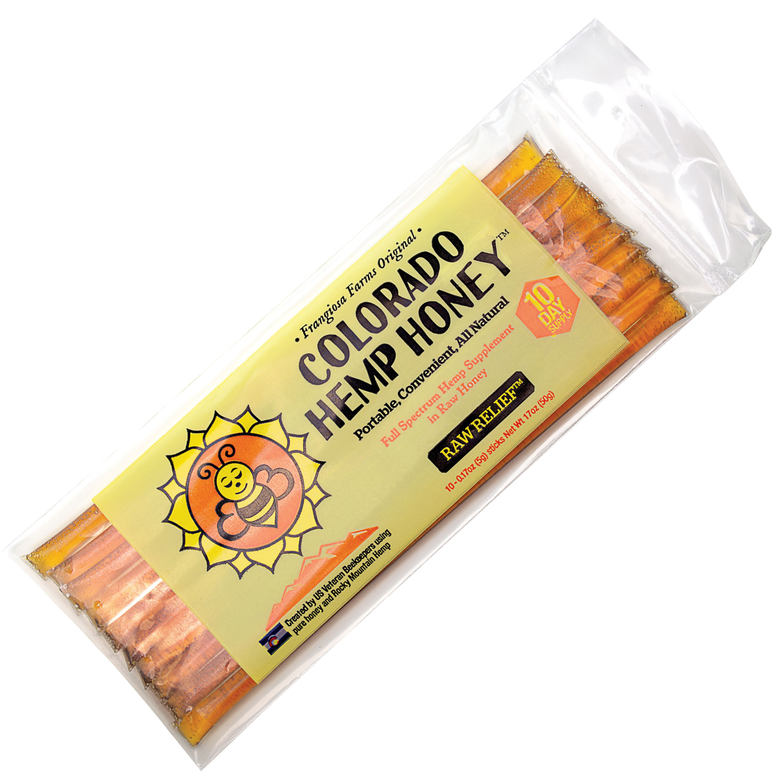 Colorado Hemp Honey: Raw Relief - 10 Pack Sticks | Leafly