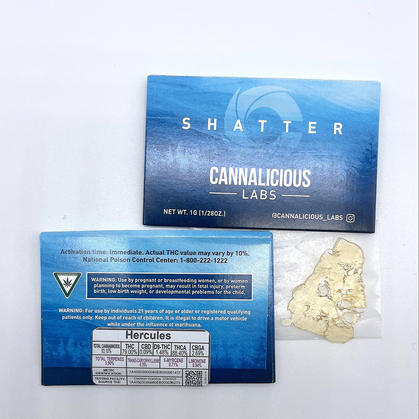 Cannalicious Labs: Hercules Shatter 1.0g | Leafly