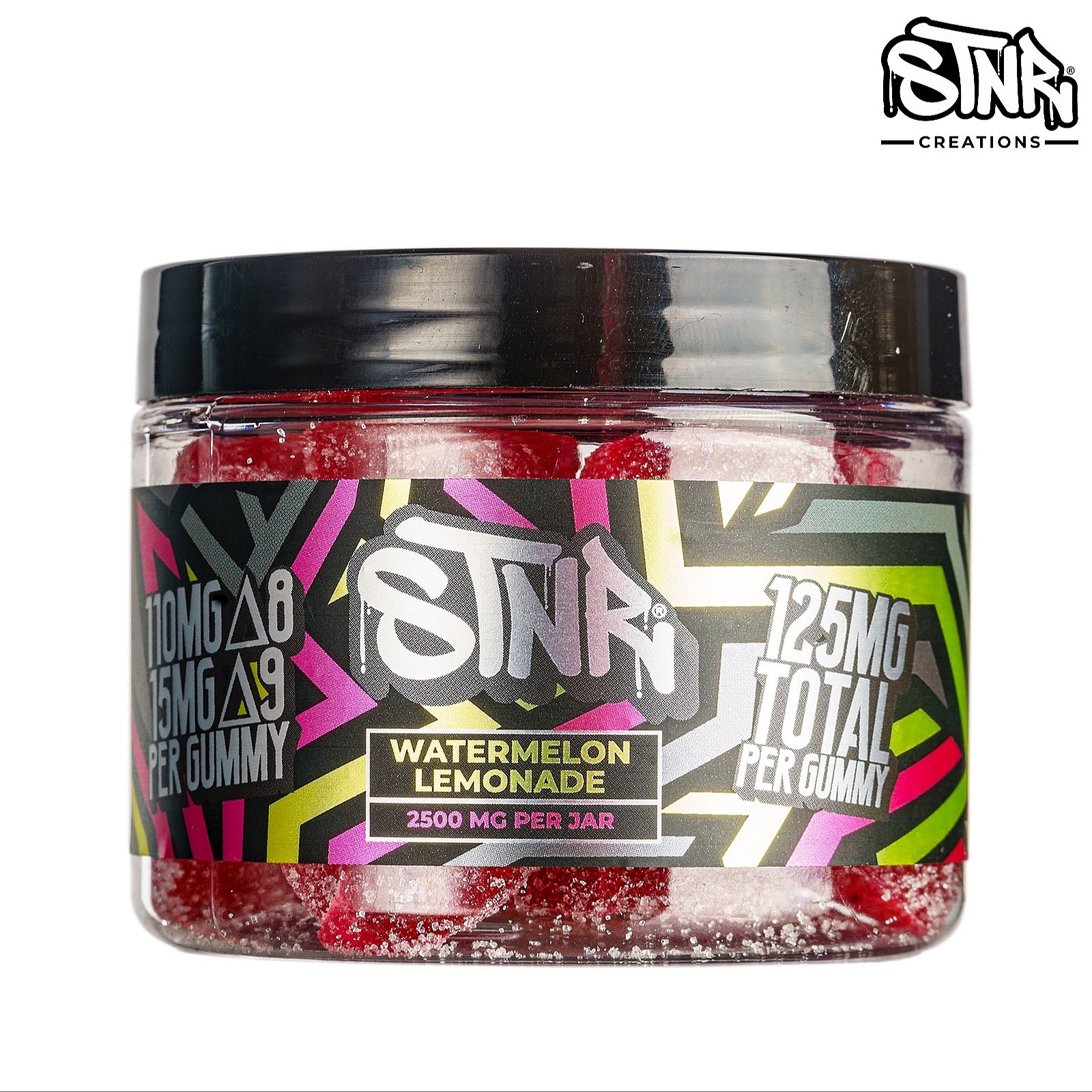 STNR Creations: Watermelon Lemonade ∆8+∆9 Gummies | 2500mg Jar | Leafly