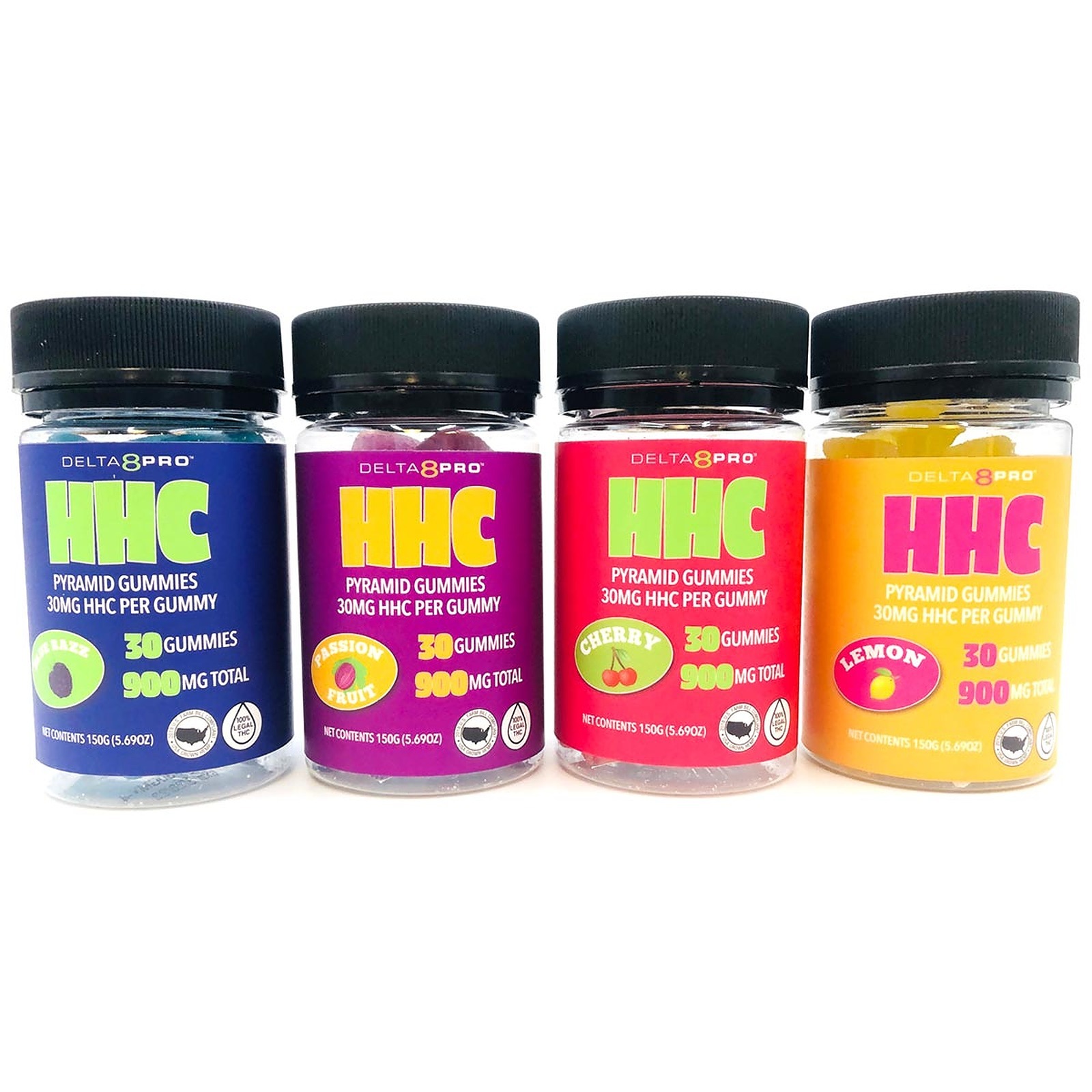 Delta 8 Pro: 30mg HHC/10mg CBN Pyramid Gummies 4 Bottle Bundle | Leafly