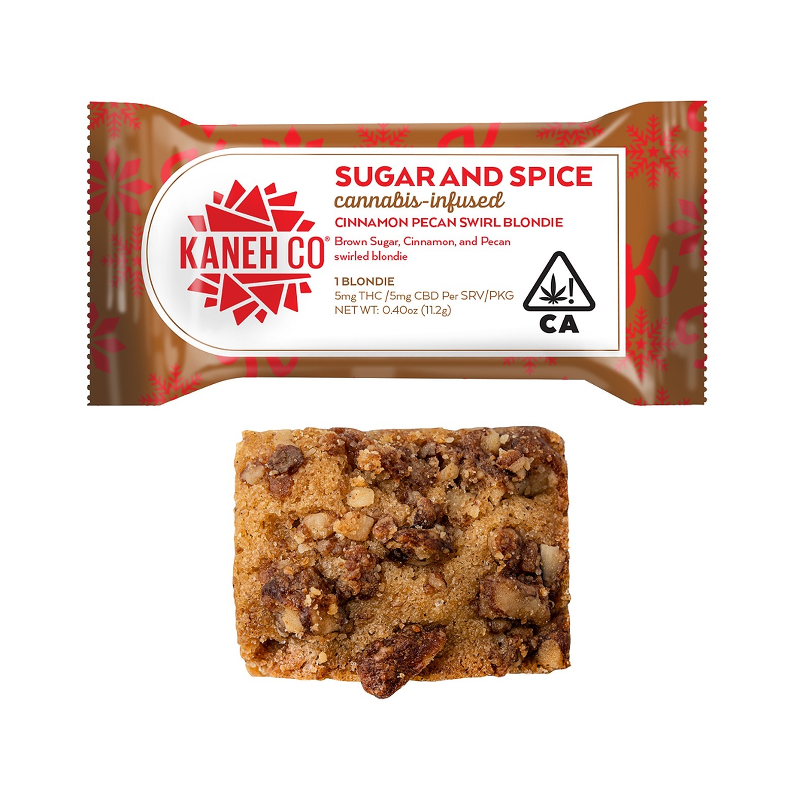 Kaneh Co.: 1:1 Sugar and Spice Cinnamon Pecan Swirl Blondies 10mg | Leafly