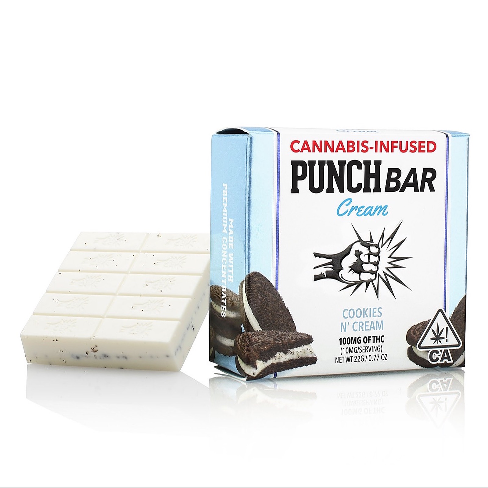 Punch Edibles: Cookies N Cream Chocolate PunchBar 100mg | Leafly