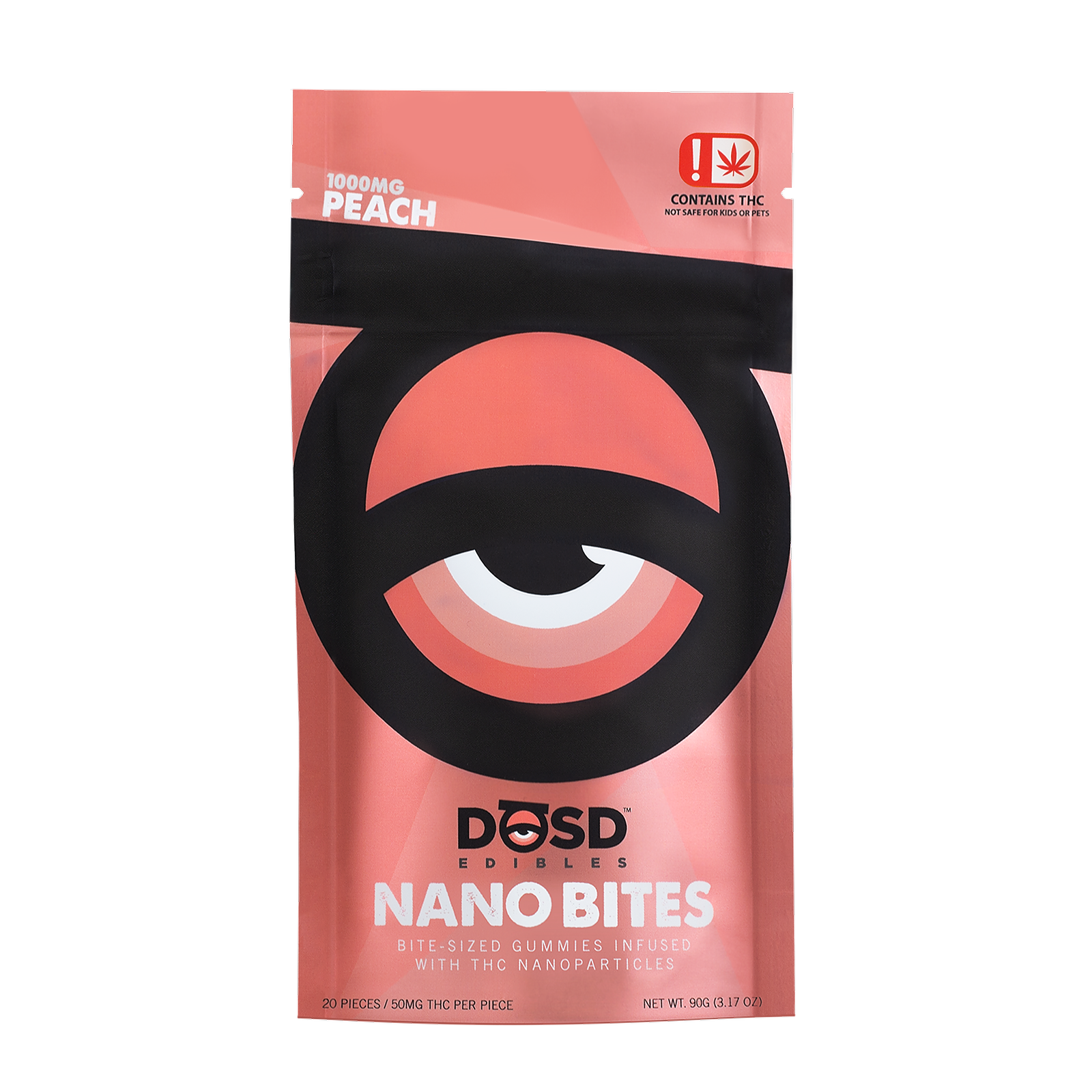 DŌSD Edibles: Nano Bites - Peach 1000mg (Indica) | Leafly