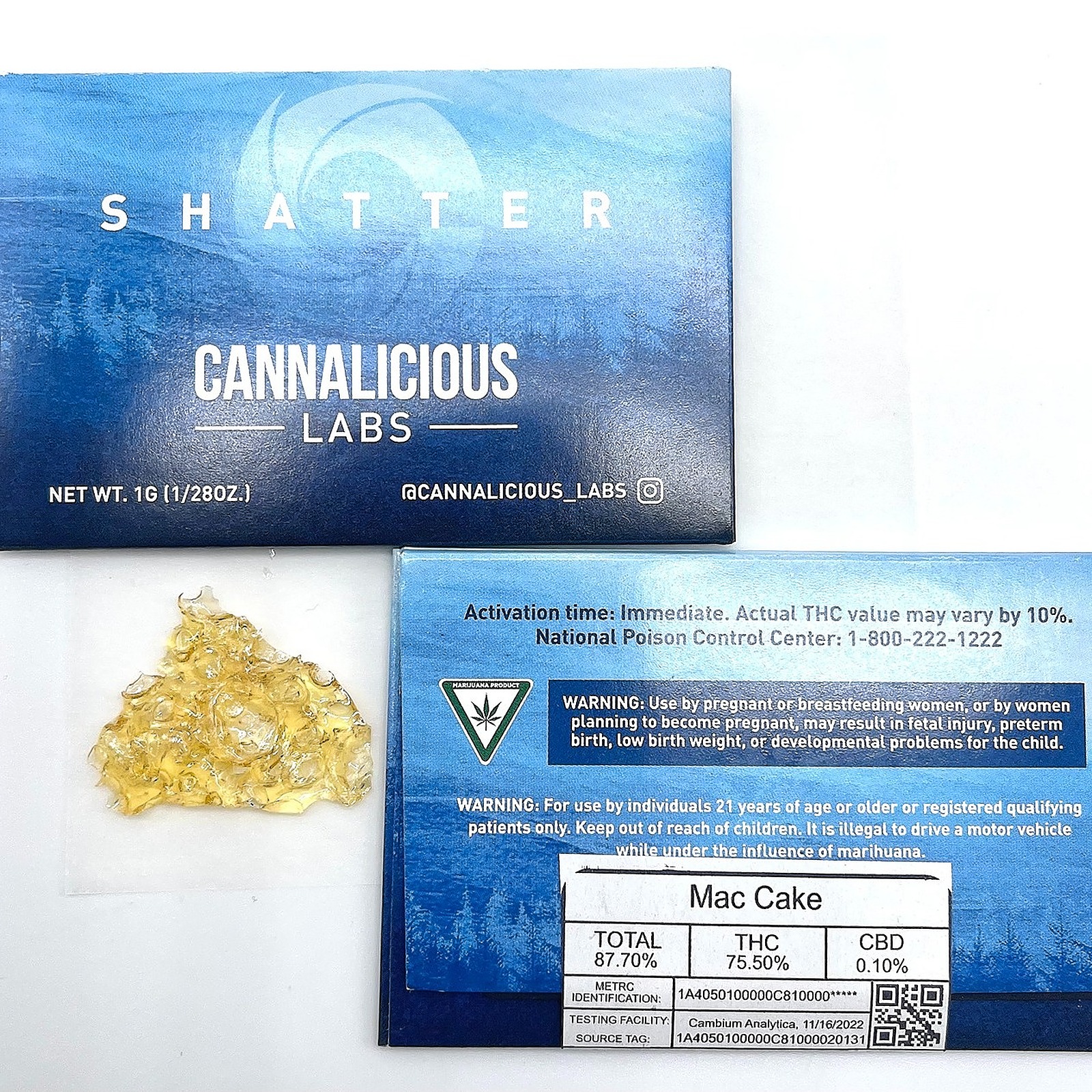 Cannalicious Labs: MAC Cake Shatter 1.0g | Leafly
