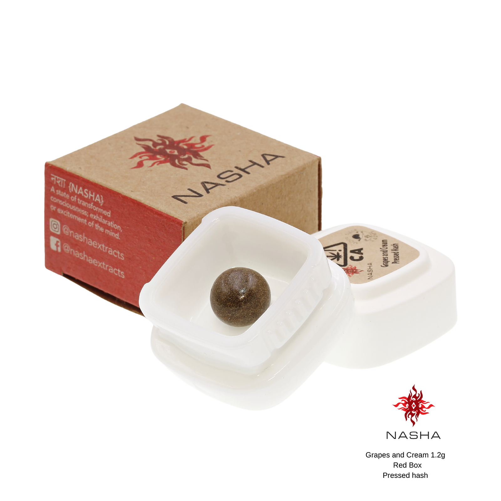 NASHA: Grapes and Cream 1.2g Red Pressed Hash | Leafly