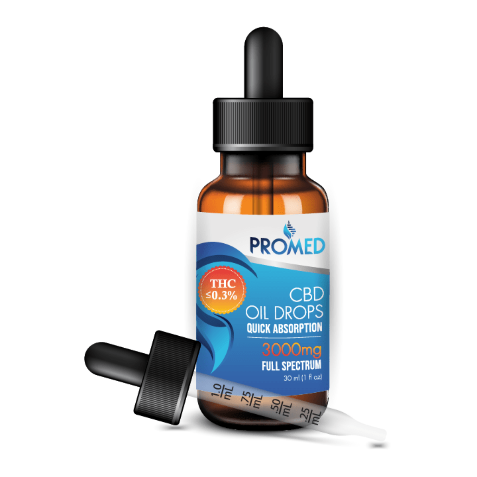 ProMED CBD: FULL SPECTRUM CBD OIL DROPS 3000MG | Leafly