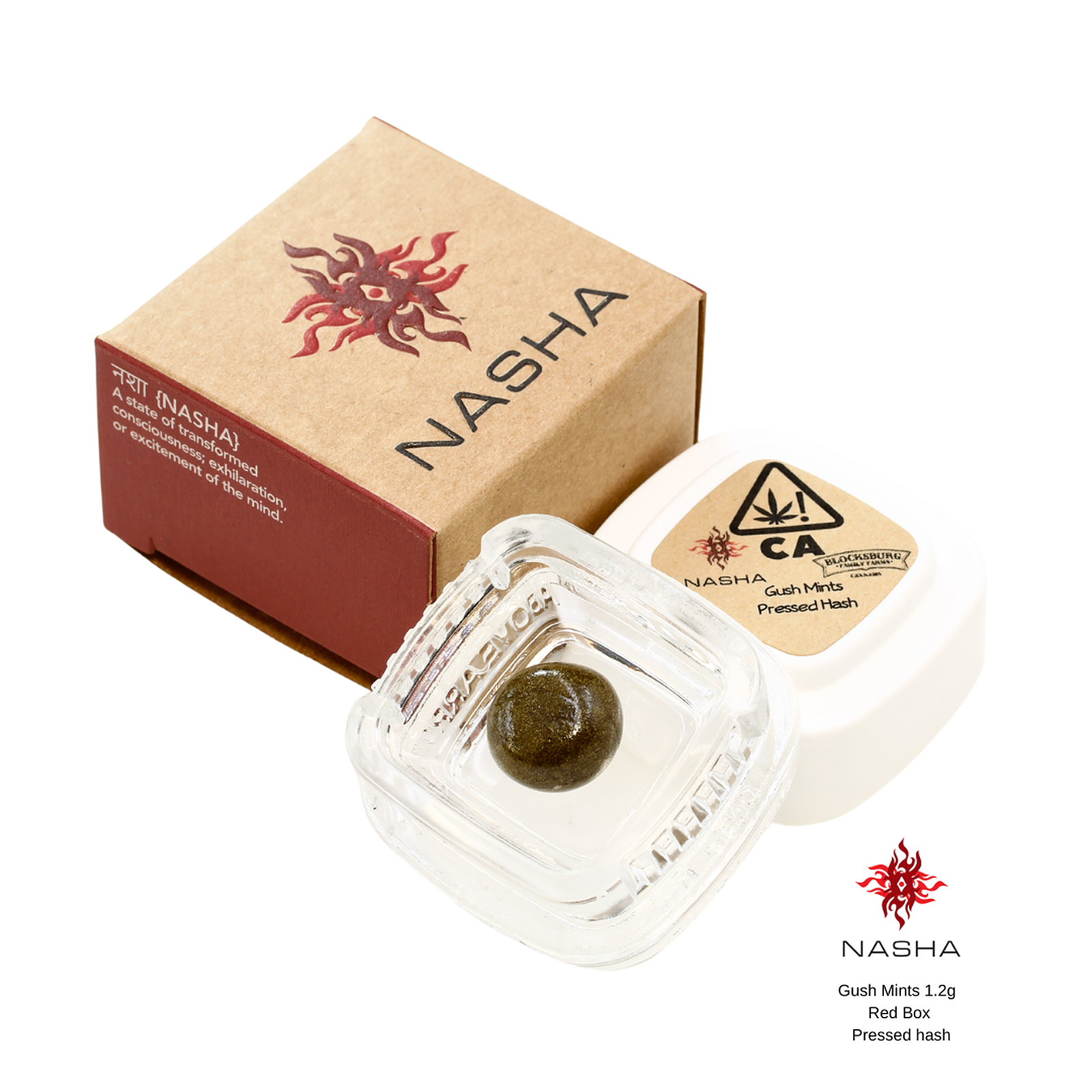 NASHA: Gush Mints 1.2g Red Pressed Hash (Blocksburg) | Leafly