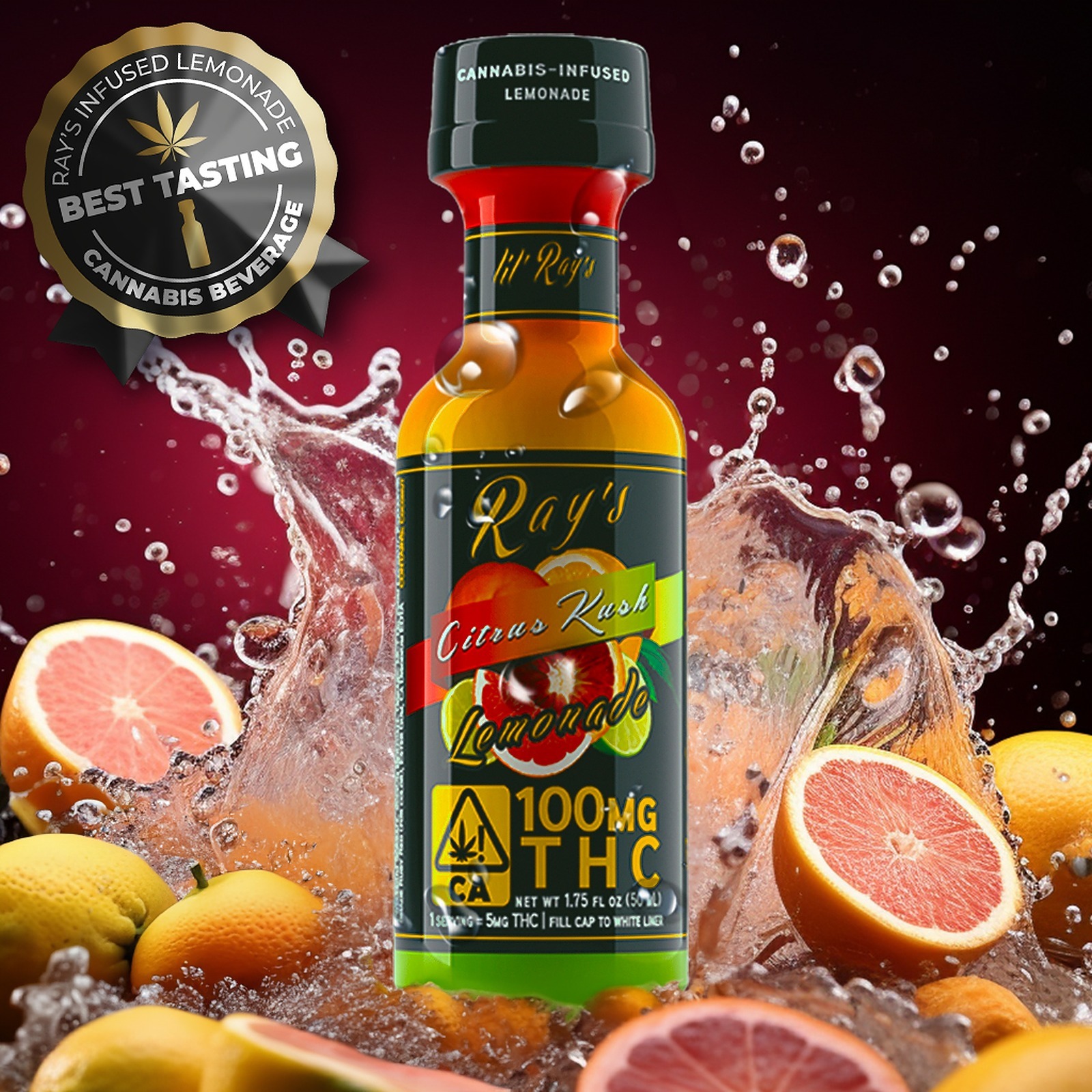 Ray's Lemonade: Citrus Kush lil' Ray's Lemonade 100mg THC-California ...