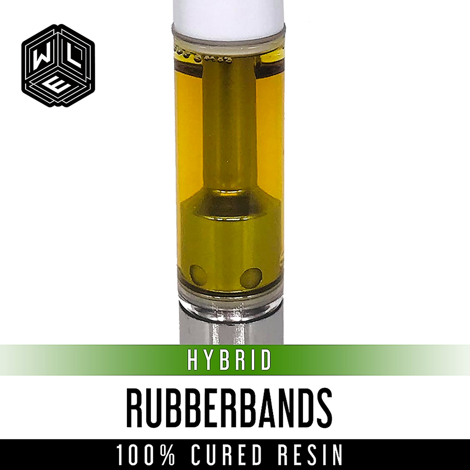 White Label Extracts Rubberbands 100 Cured Resin Cartridge 1 Gram