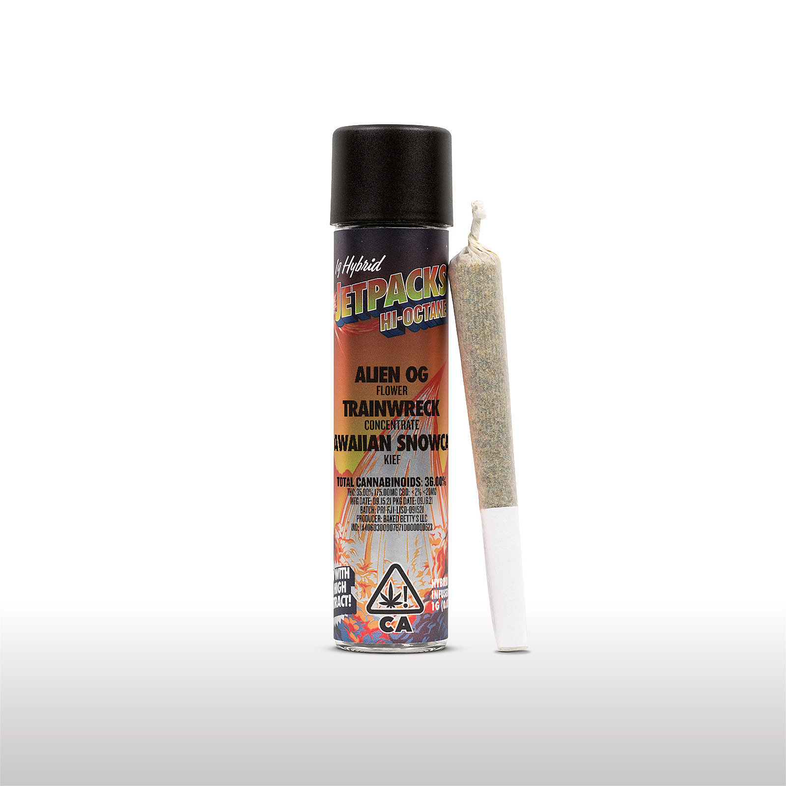Jetpacks: Alien OG, Trainwreck, Hawaiian Snowcap (1G Infused Pre-Roll ...