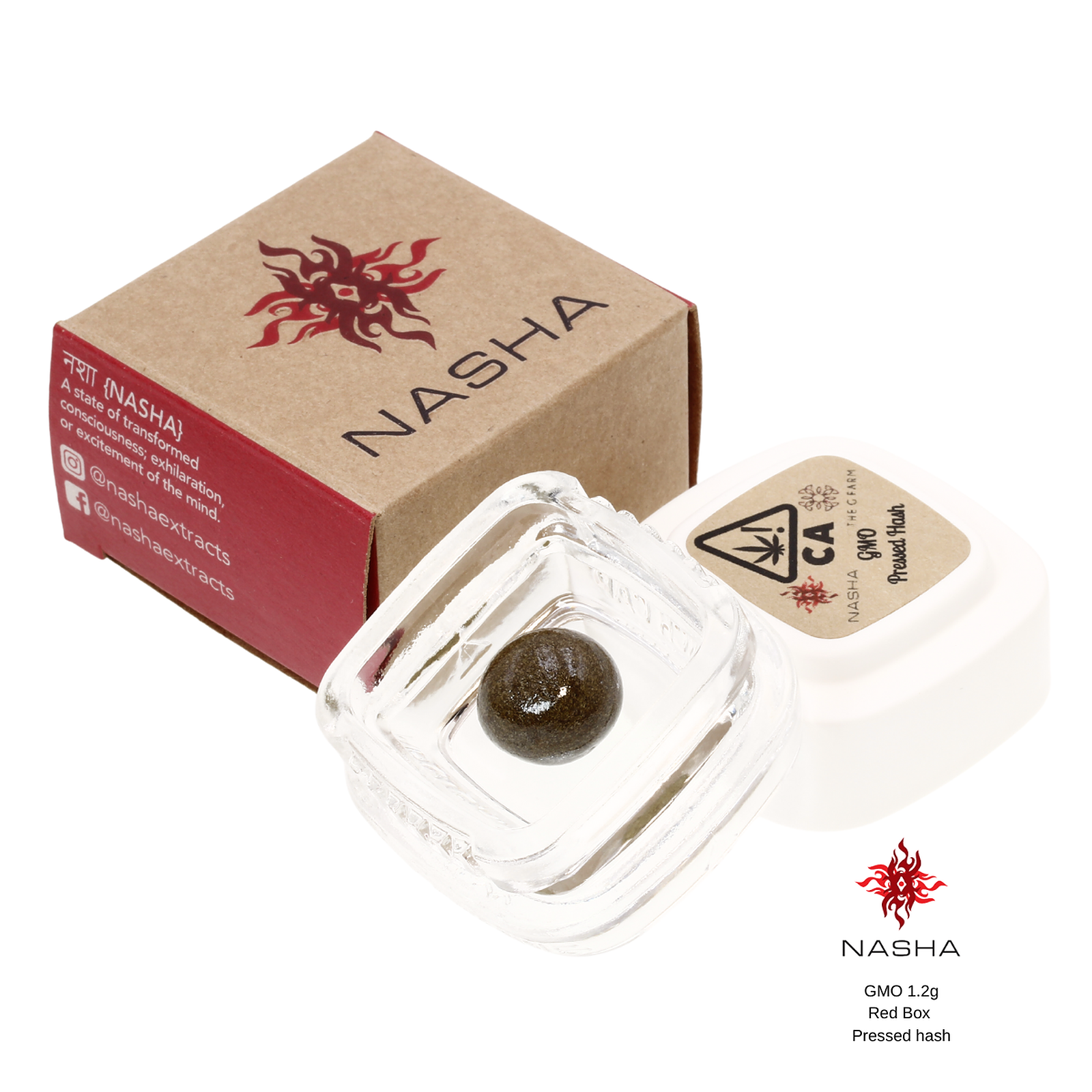 NASHA: GMO 1.2g Red Pressed Hash (G Farm) | Leafly