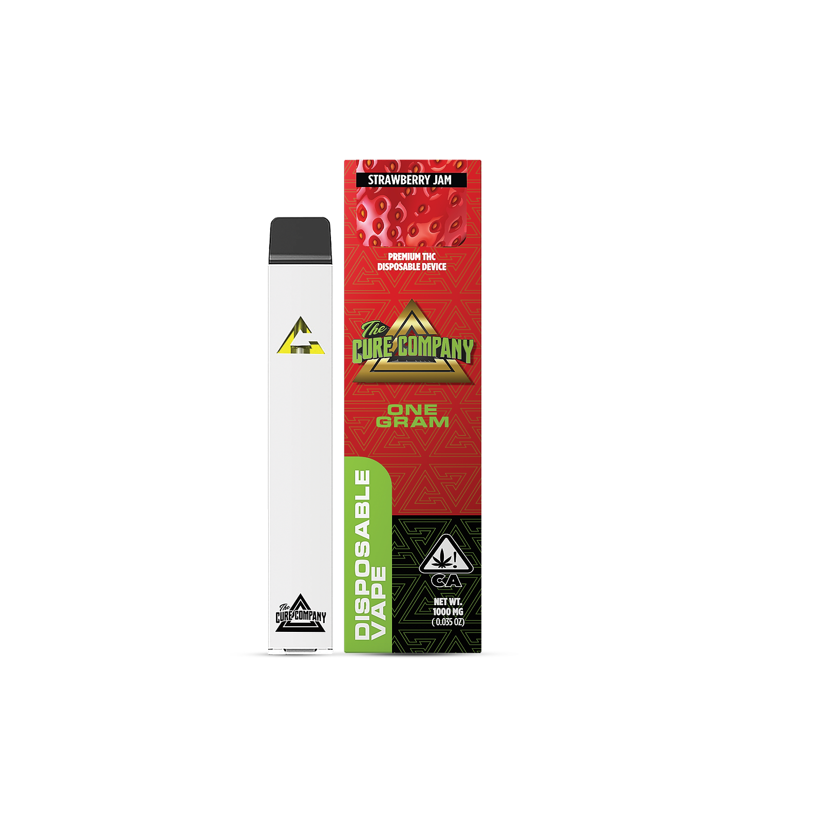The Cure Company: Strawberry Jam| 1g Vape Disposable | Leafly