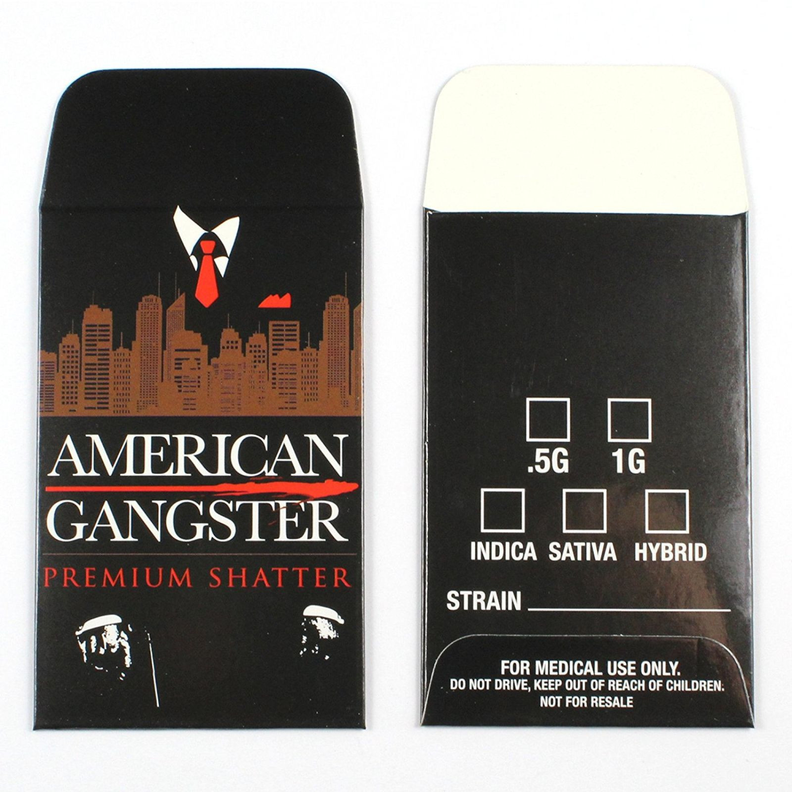 Shatter Labels: 25 AMERICAN GANGSTER Strain Concentrate Envelopes by ...