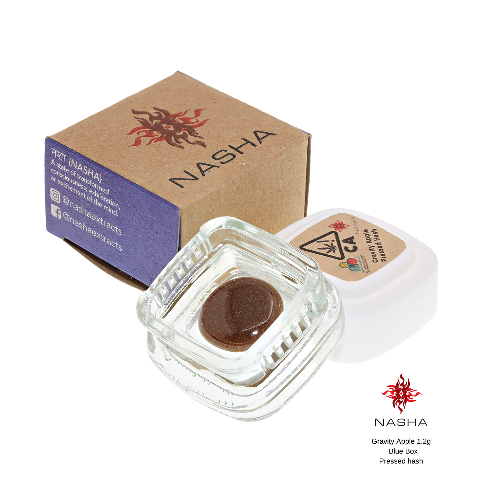 NASHA: Gravity Apple 1.2g Blue Pressed Hash (Dry-Farmed Organic ...
