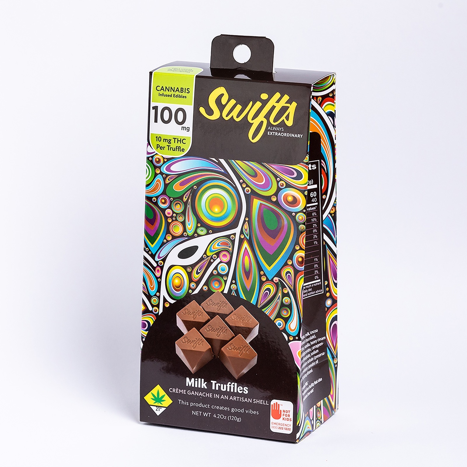 Swifts Coastal Confectionery: Milk Chocolate Truffles (Sativa) 100mg 10 ...