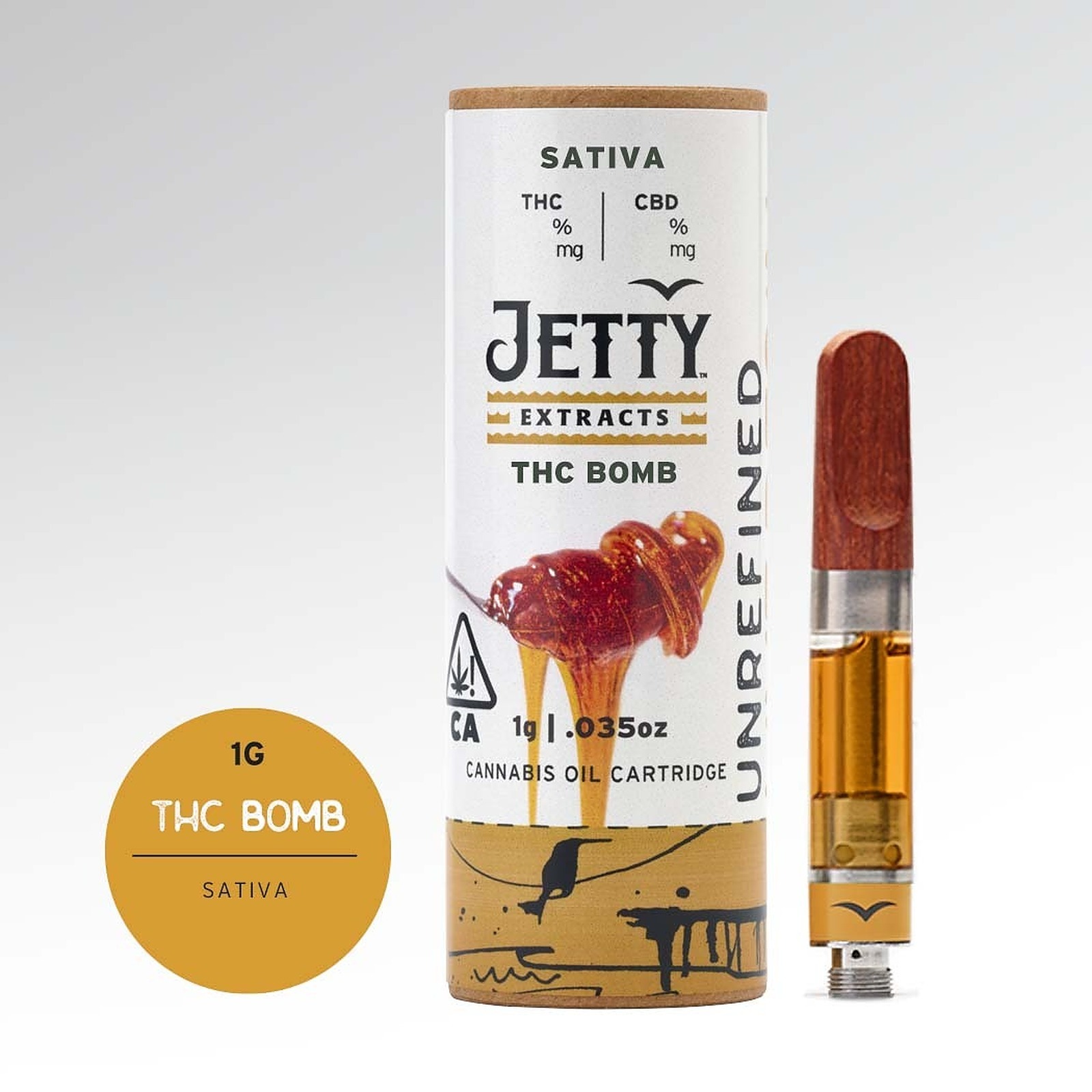 Jetty Extracts: THC Bomb UNREFINED Live Resin Cartridge 1g | Leafly