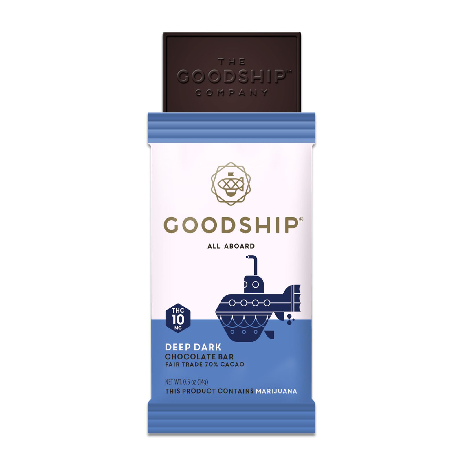 Goodship: Deep Dark Chocolate Bar | Leafly