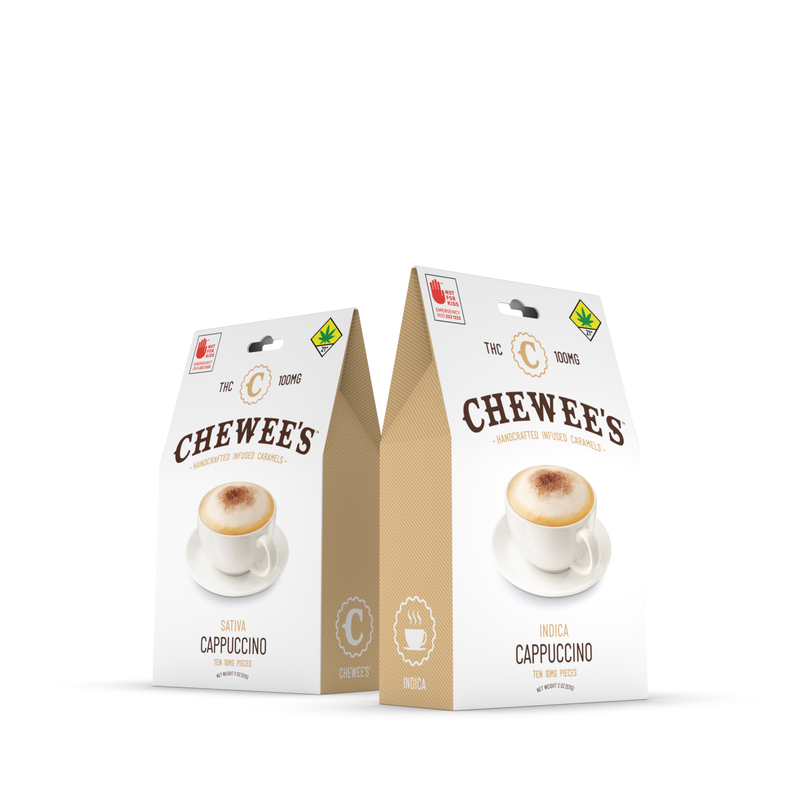 Chewee's: Cappuccino Caramels Indica 100mg 10-pack | Leafly