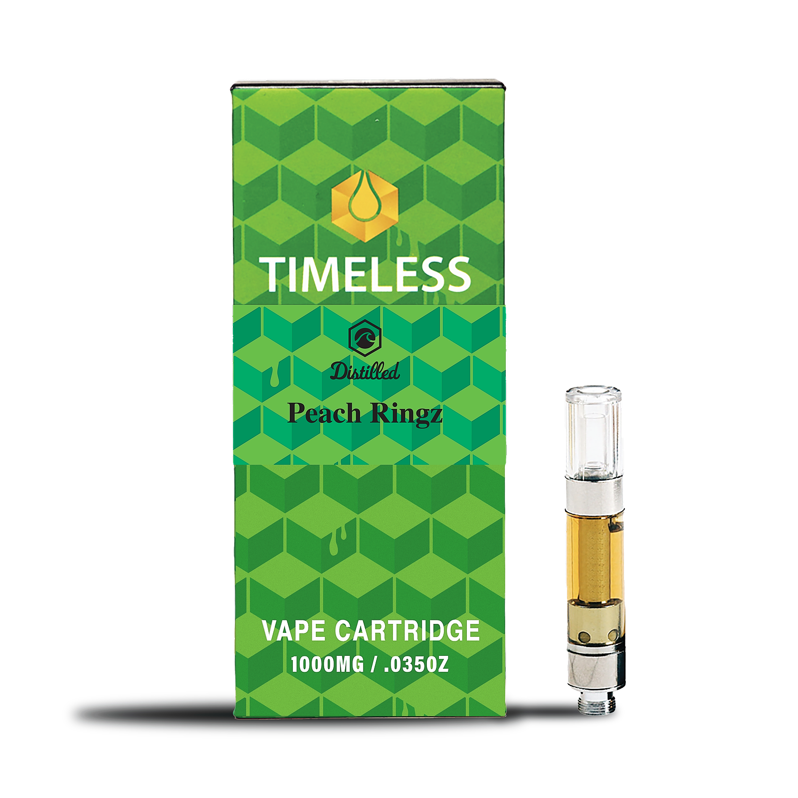 Timeless Vapes: Timeless Peach Ringz 1000mg Vape Cartridge (Chill) | Leafly