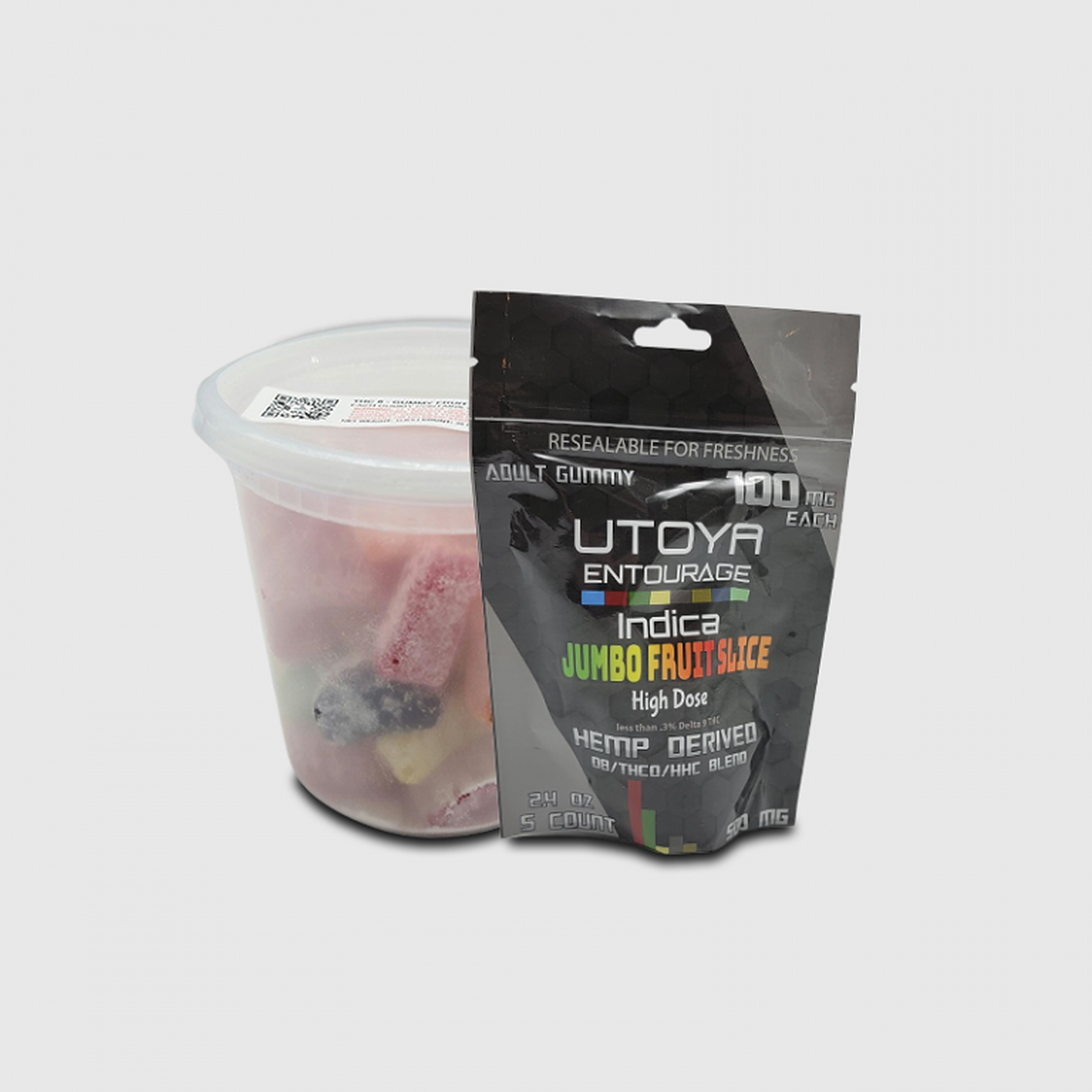 Utoya: Entourage Indica – 100 mg – Jumbo Fruit Slices | Leafly