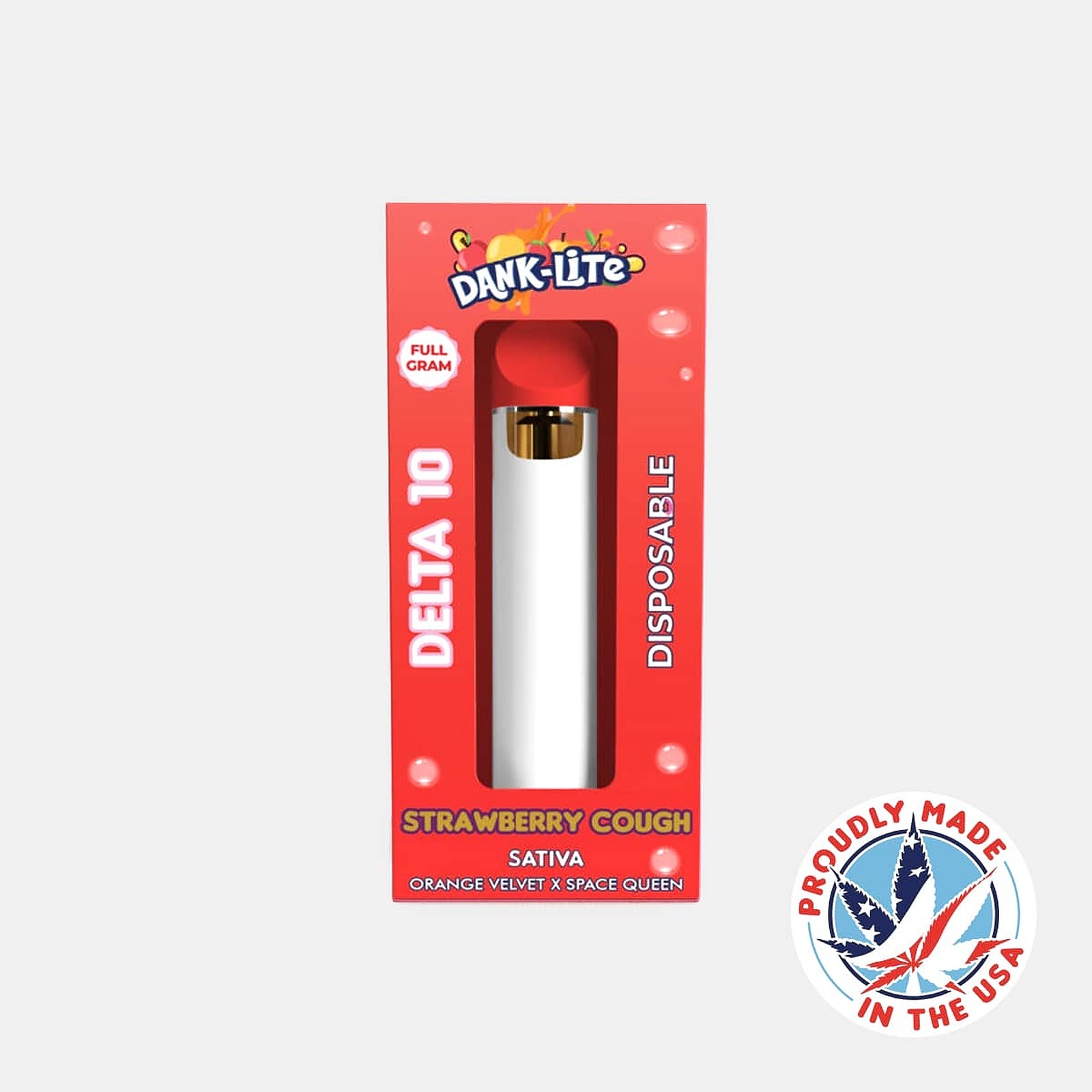 DankLite: Delta 10 Disposable Vape – Strawberry Cough (Sativa) | Leafly