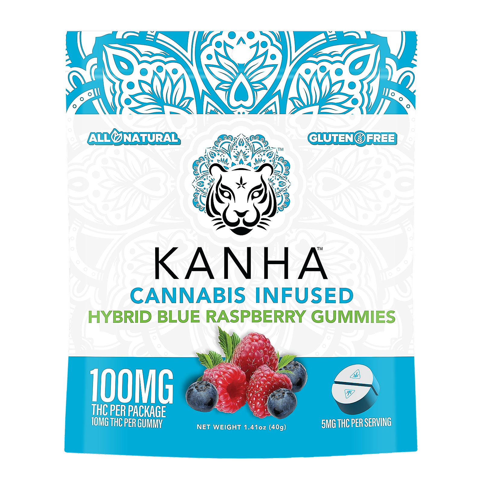 KANHA: KANHA | Blue Raspberry | Hybrid | 100mg THC | 10-pack | Leafly