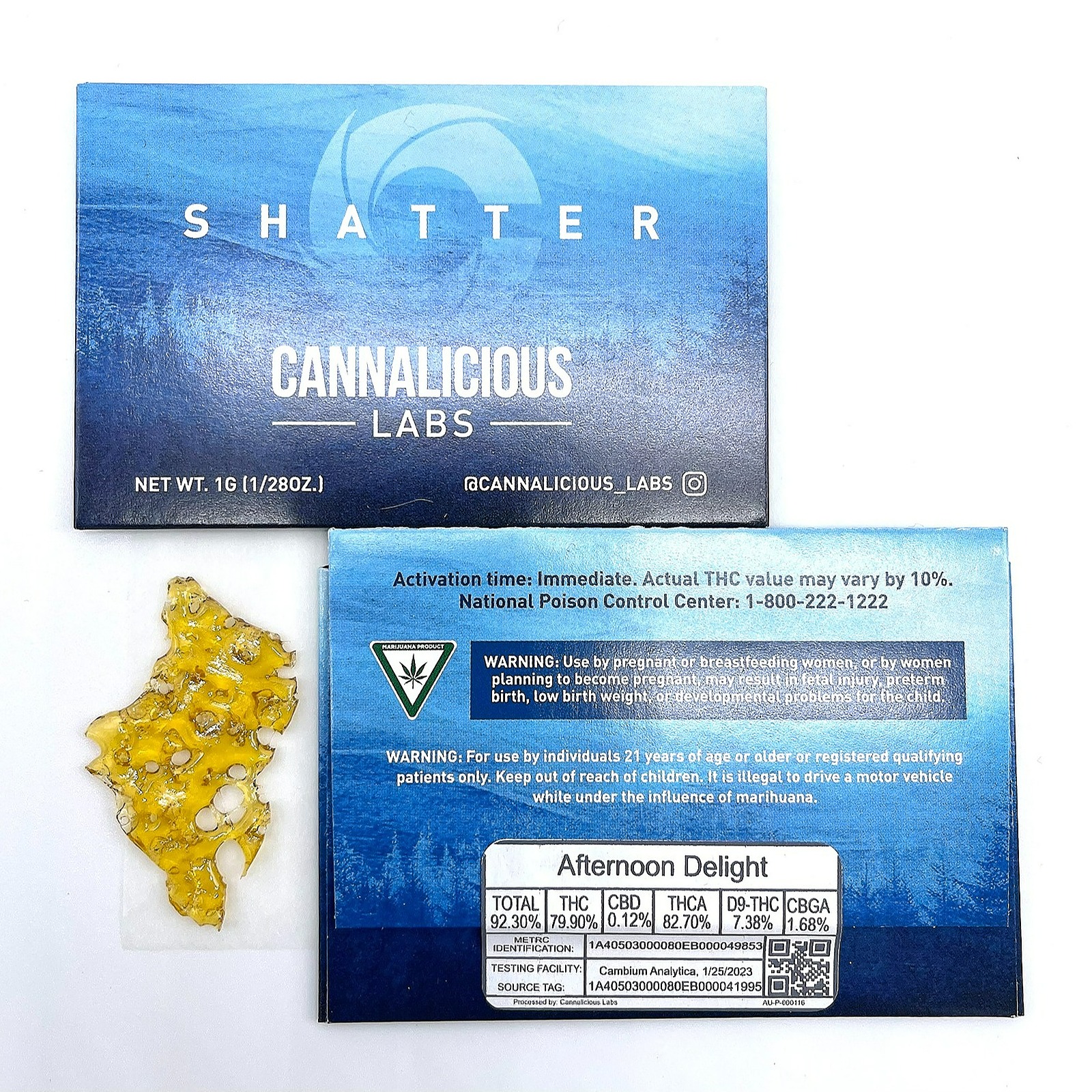 Cannalicious Labs: Afternoon Delight Shatter 1.0g | Leafly