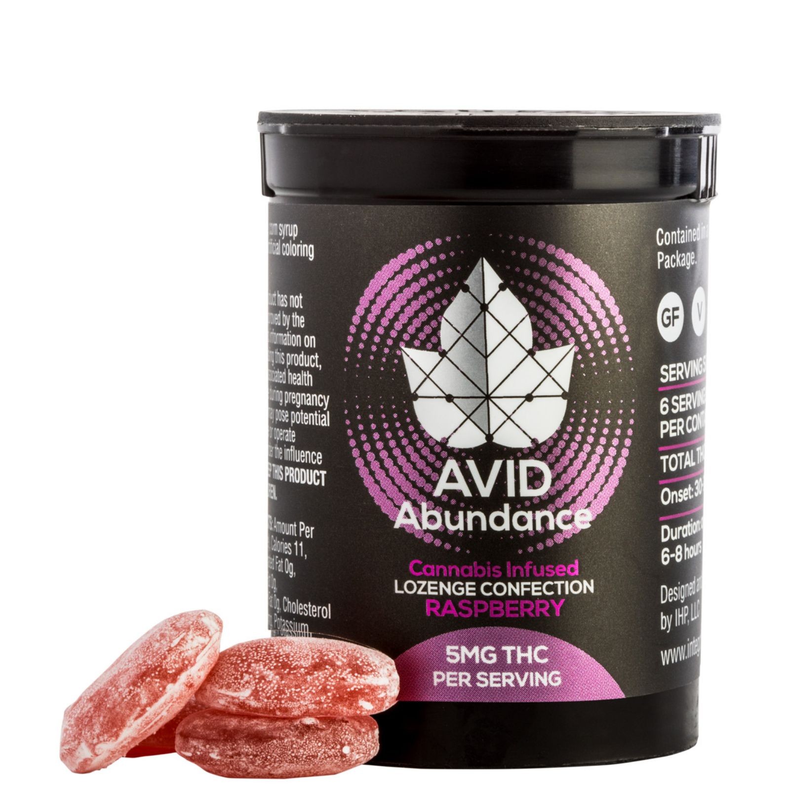 Avid Abundance: Raspberry Lozenges THC Low Dose 6-pack | Leafly