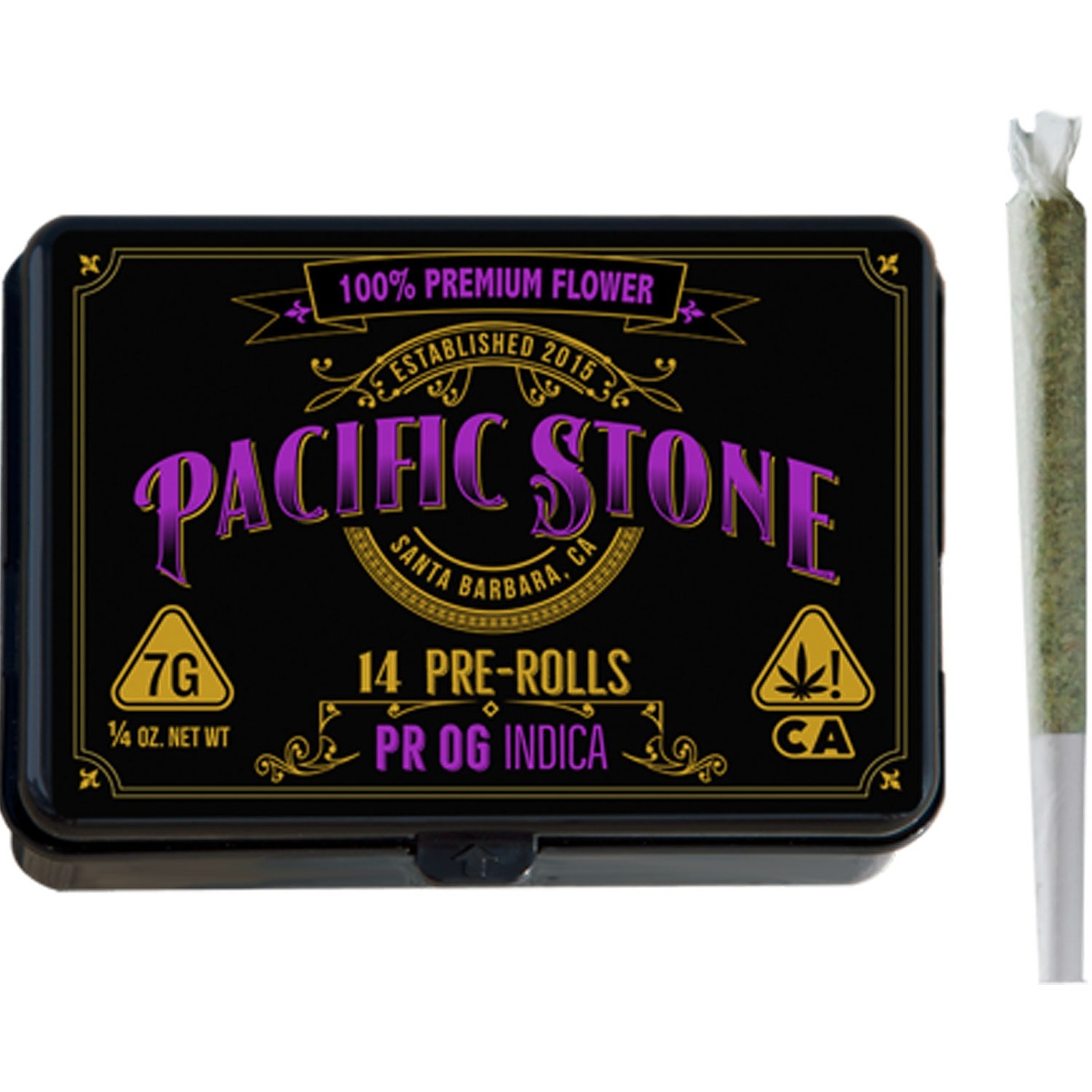 Pacific Stone: Pacific Stone | PR OG Indica Pre-Rolls 14-pack (7g) | Leafly