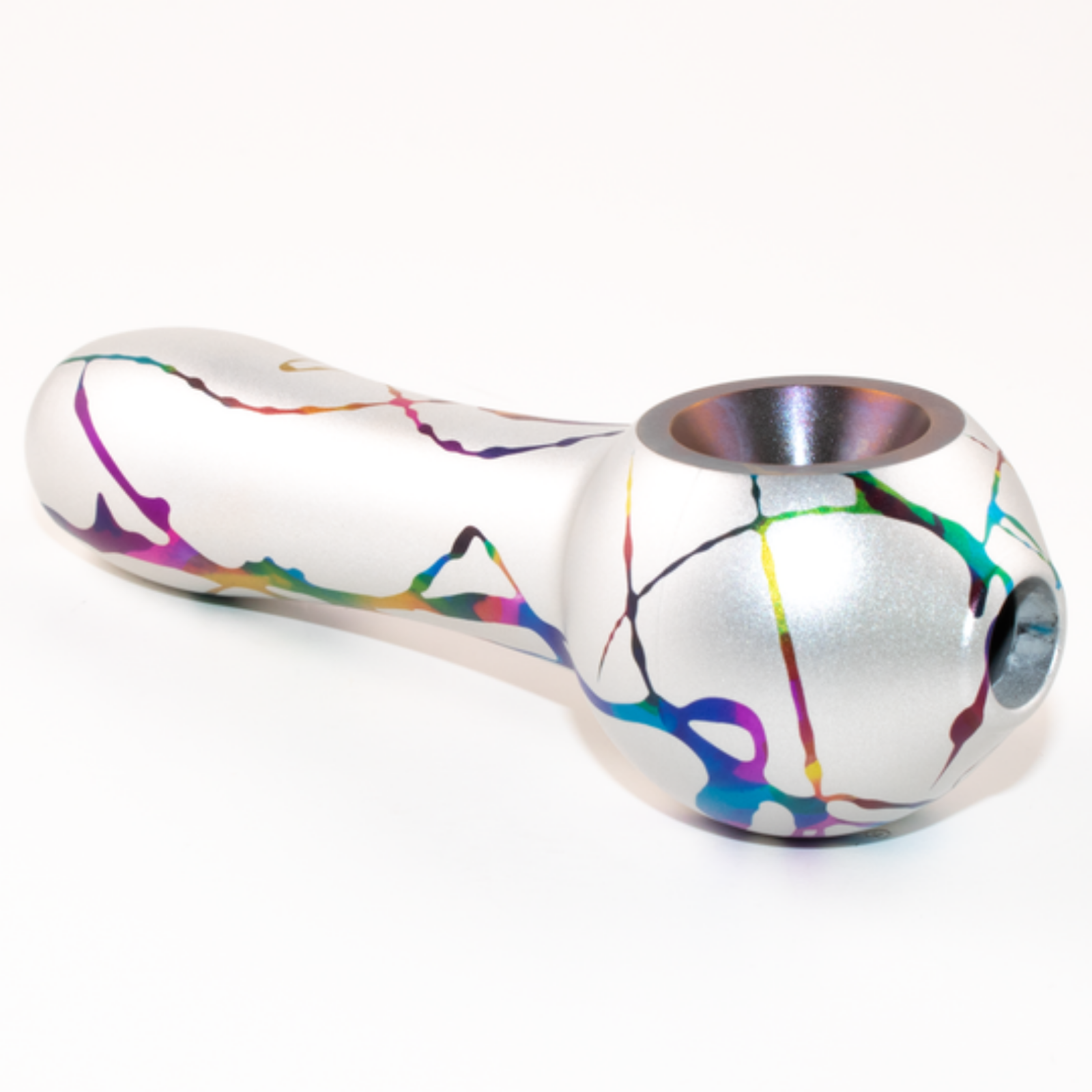 Everlast Metal Pipes: Smoking Pipe Silver with Rainbow Splash Matte ...