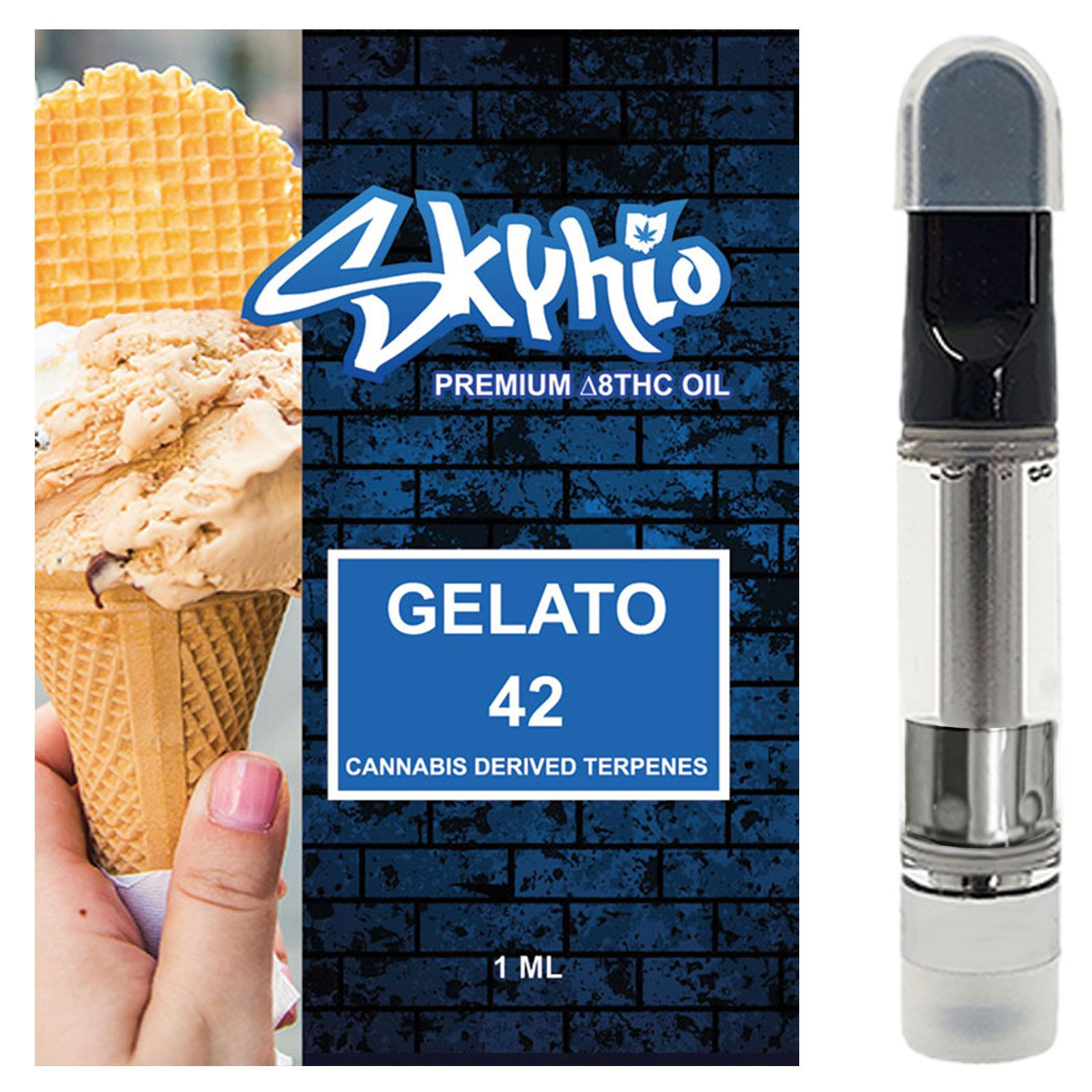 Skyhio: Delta 8 THC CDT Vape Cartridge: Gelato 42 | Leafly Skyhio: Delta 8 THC CDT Vape Cartridge: Gelato 42 | Leafly