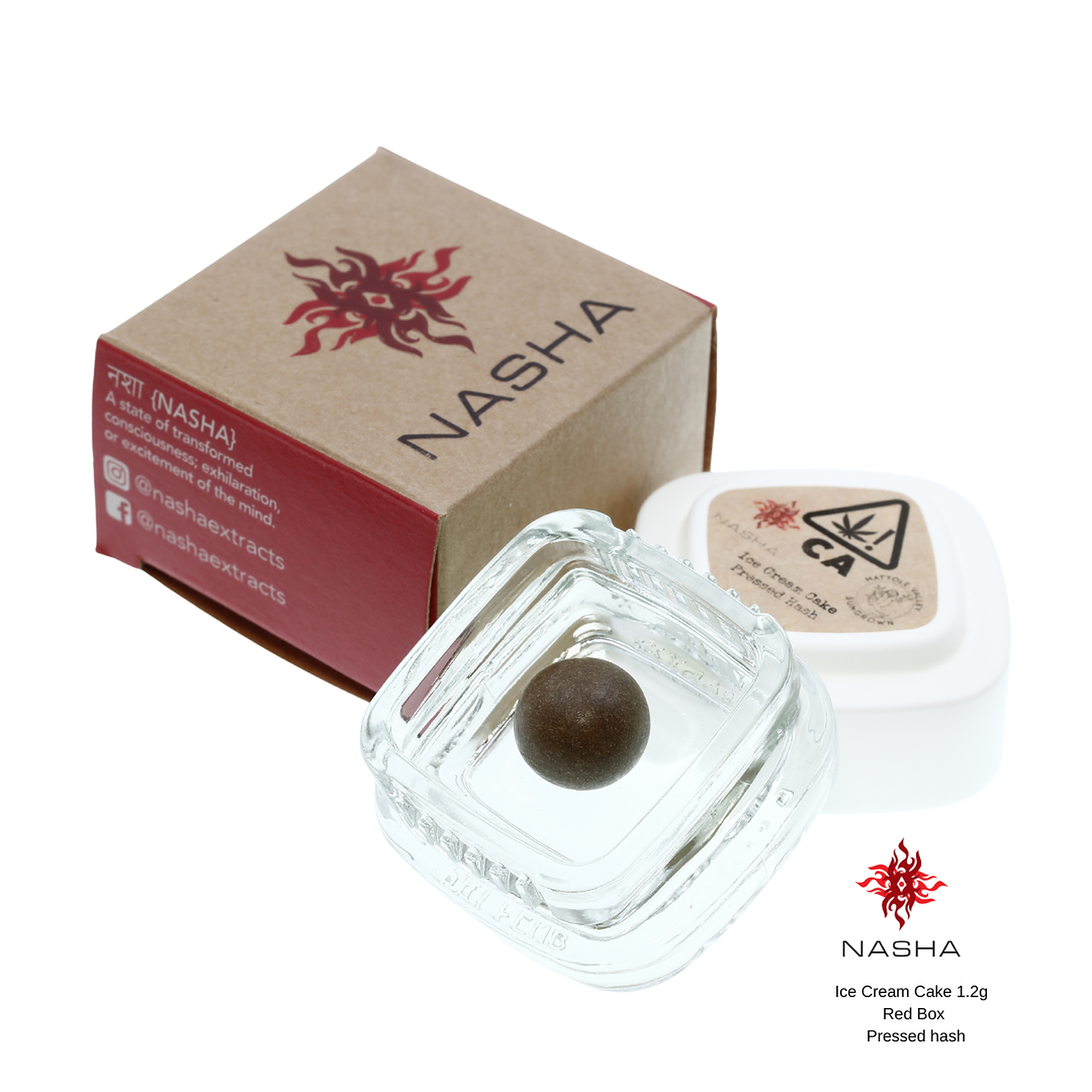 NASHA: Ice Cream Cake 1.2g Red Pressed Hash (Mattole Valley) | Leafly