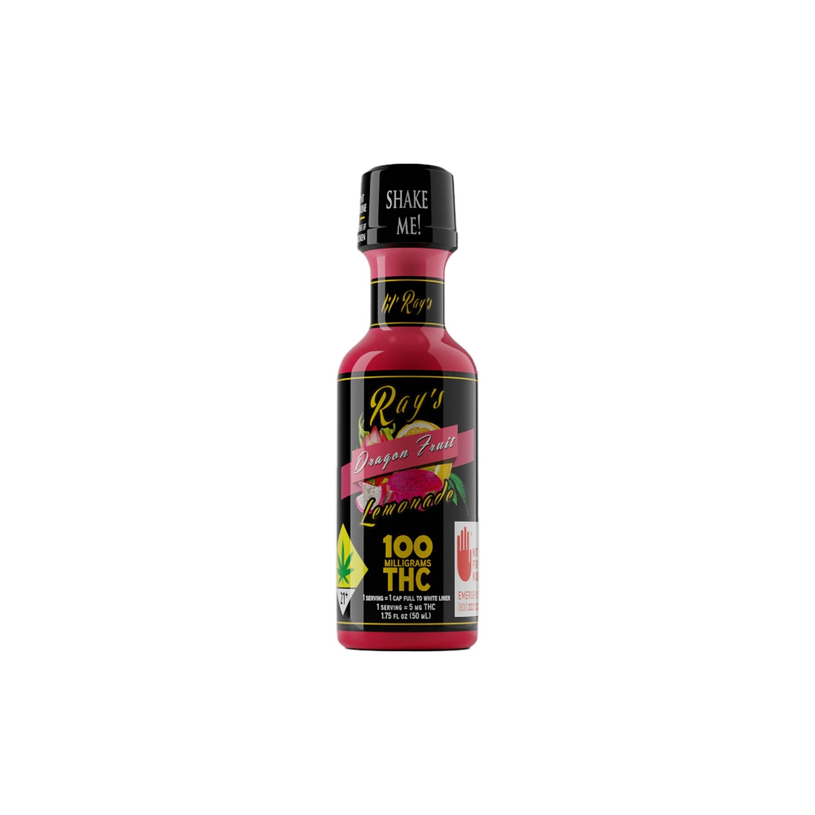Ray's Lemonade: Dragon Fruit Lil' Ray's Lemonade 100mg THC | Leafly