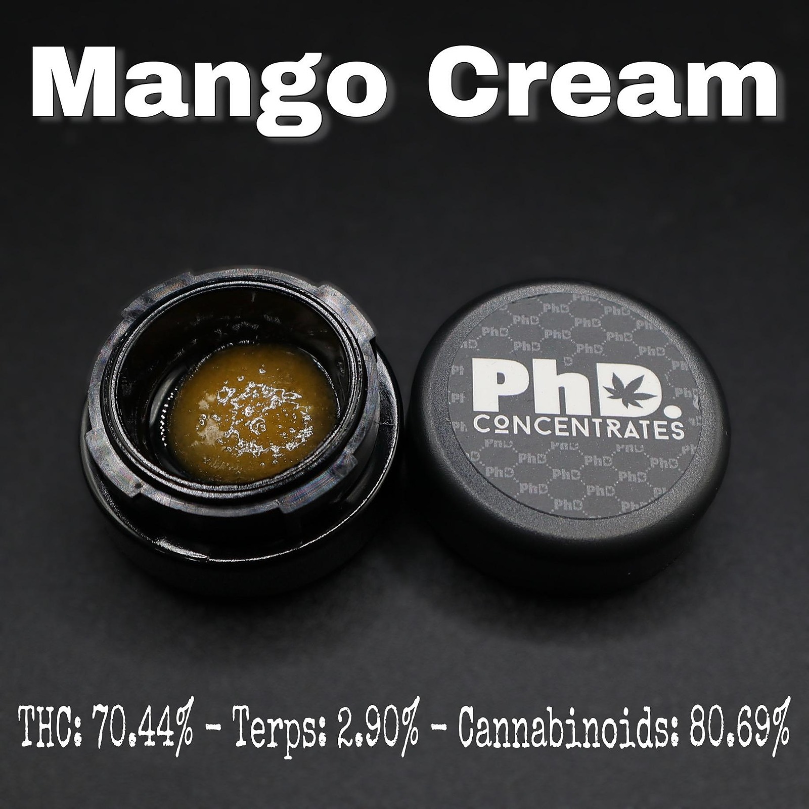 Pharmicated: PhD Concentrate 1 gram - Mango Cream Badder - 70.44% THC ...