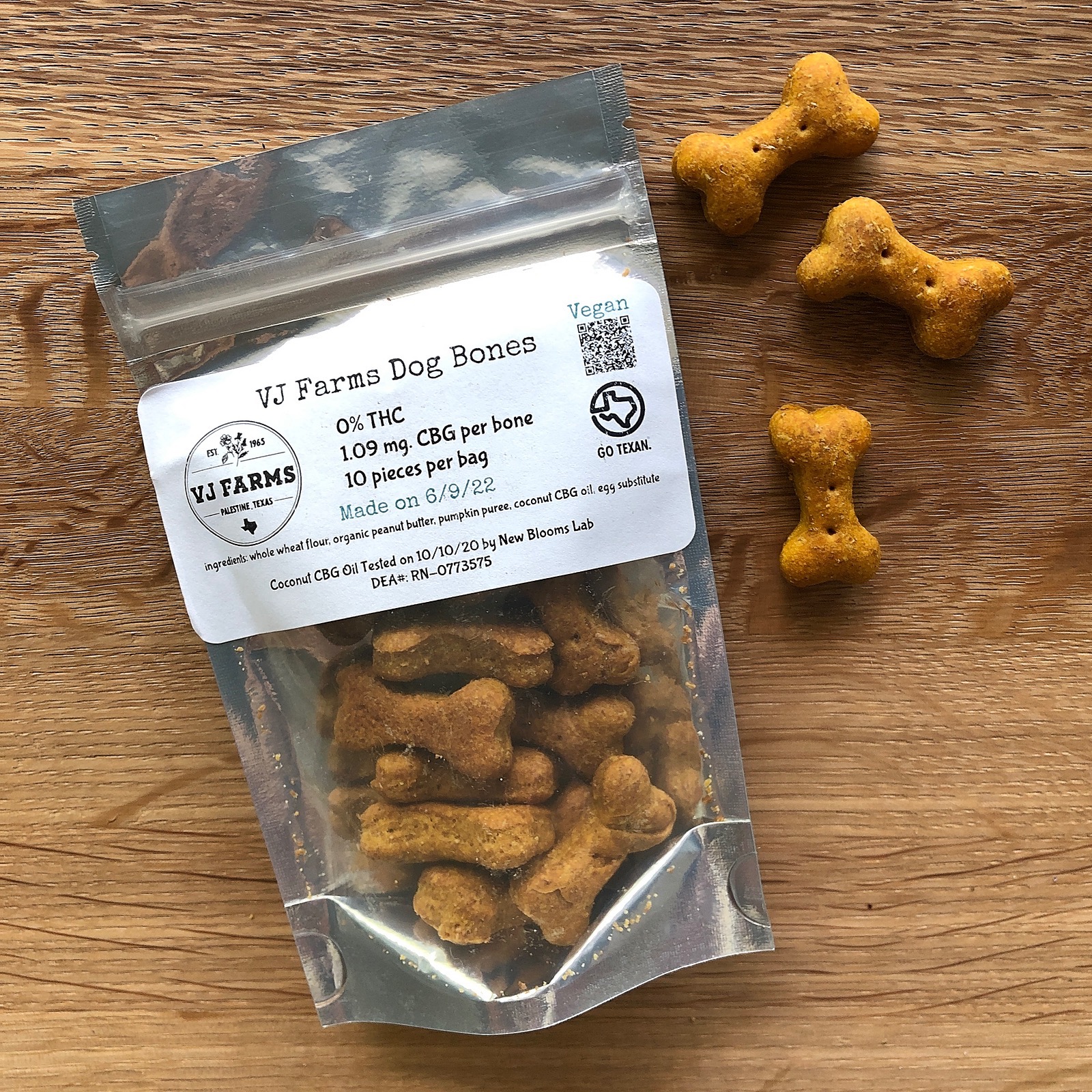 VJ Farms Texas: CBG Dog Treats | Leafly